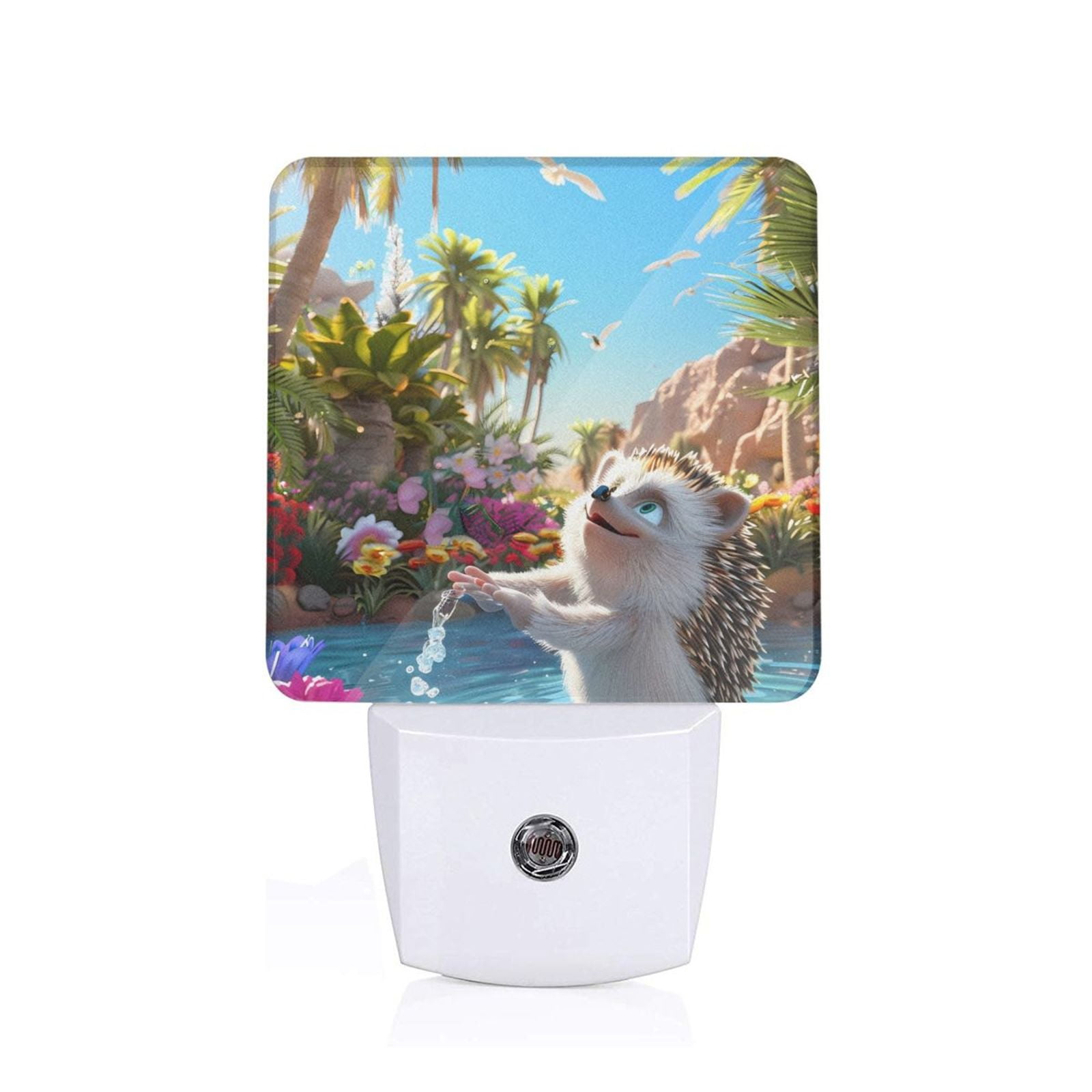 Matuu Playful Hedgehog Forest Pond for LED Night Lights Plug into Wall ...
