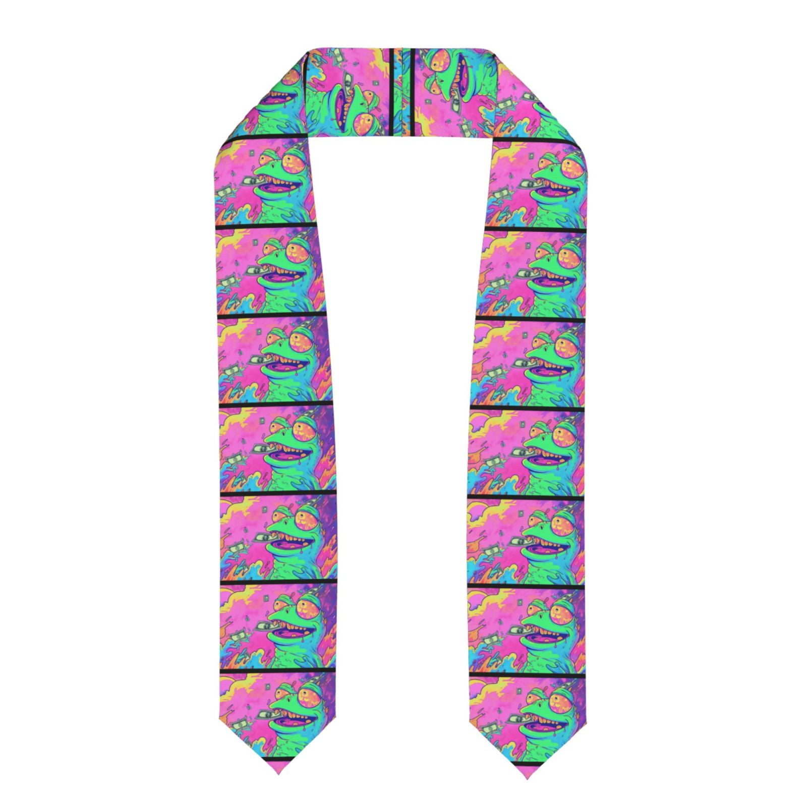 Matuu Psychedelic Cartoon Frog For Unisex Adult Graduation Stole 72