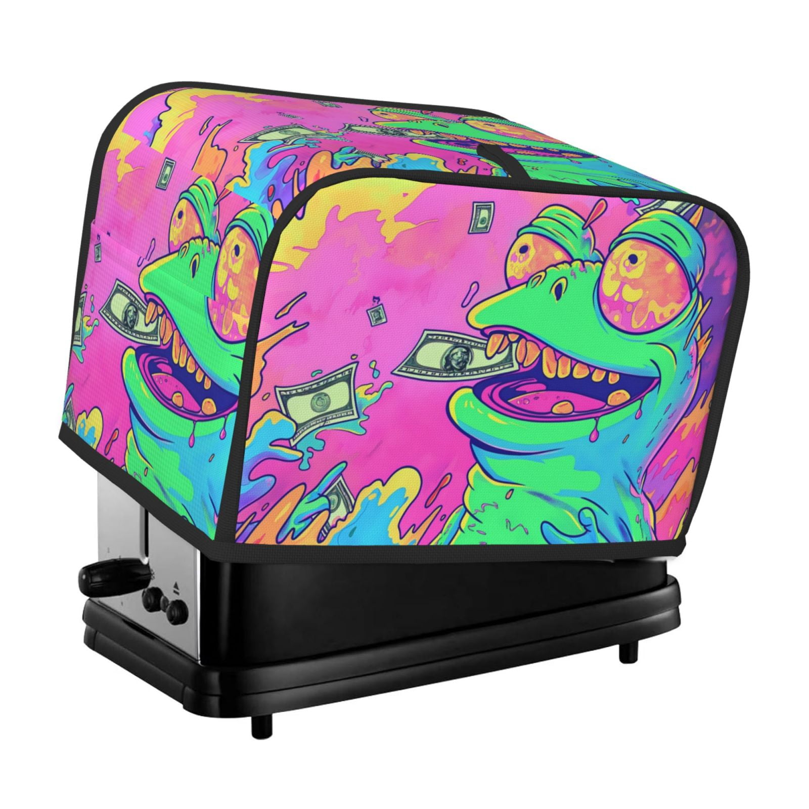 Matuu Psychedelic Cartoon Frog for Universal 2 slice Toaster Cover ...