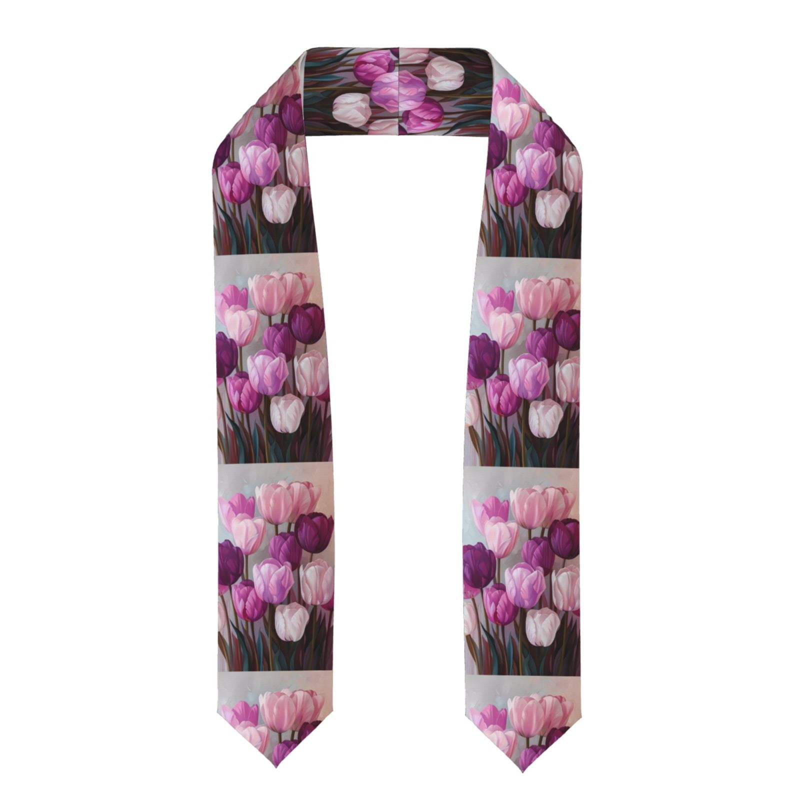 Matuu Purple And Pink Tulip Bouquet for Unisex Adult Graduation Stole ...