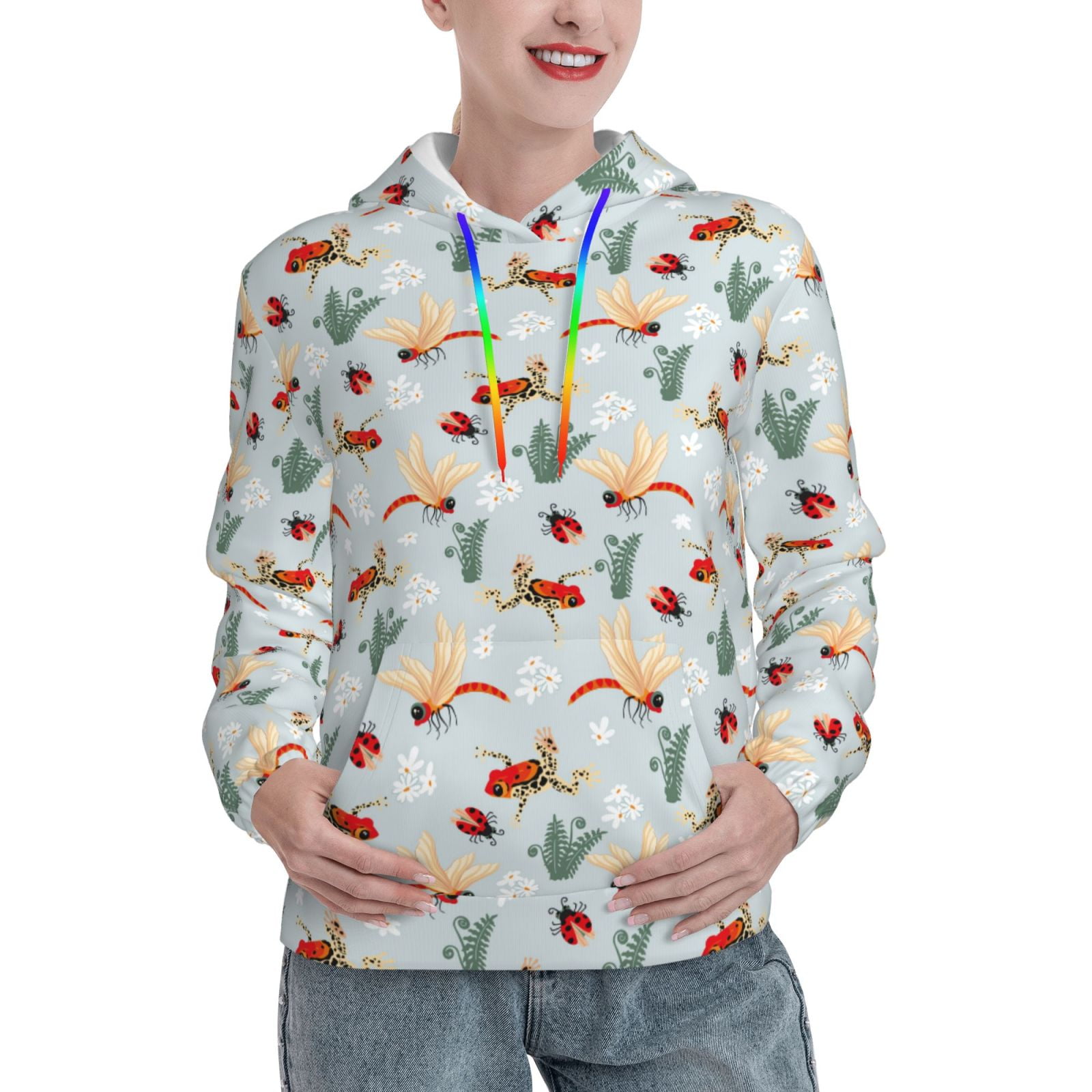 Matuu Ragonfly And Ladybug for Hoodies for Women Hoodie Pullover ...