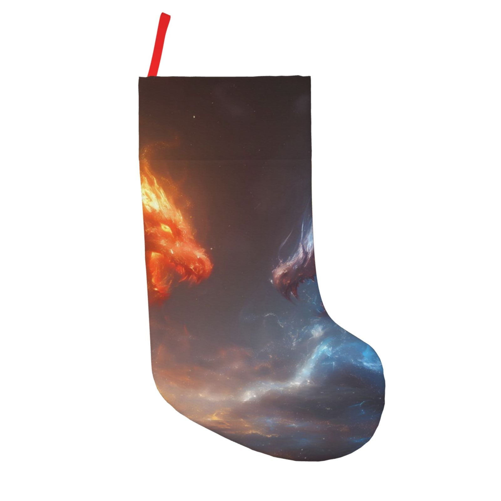 Matuu Red And Blue Fire Dragon D for 18" Christmas Stocking Classic ...