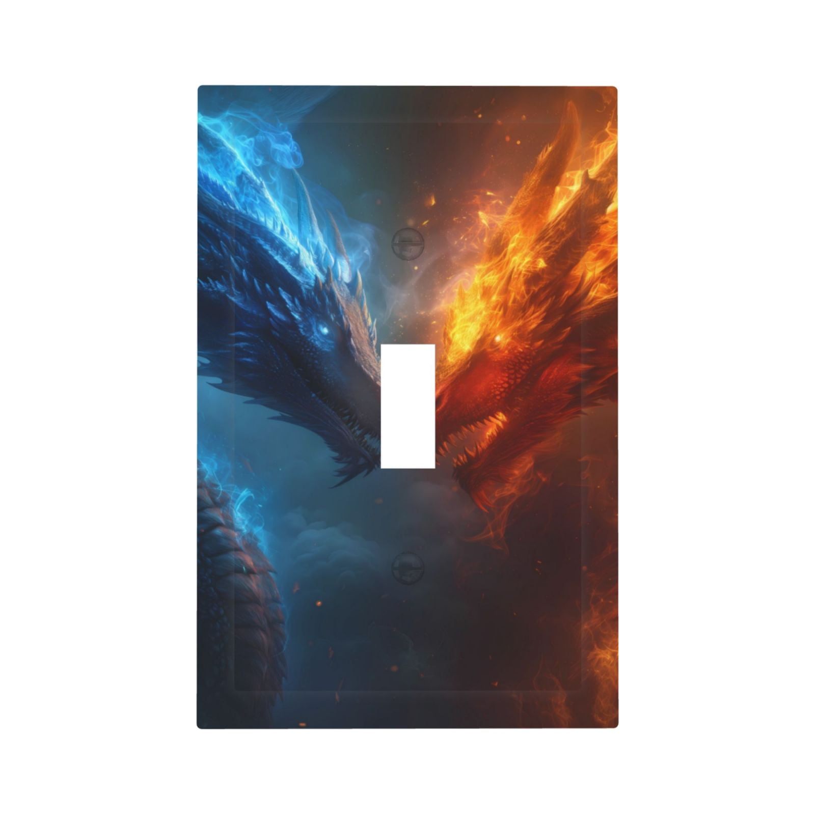 Matuu Red And Blue Fire Dragon E for Modern Decorative Wall Plate ...