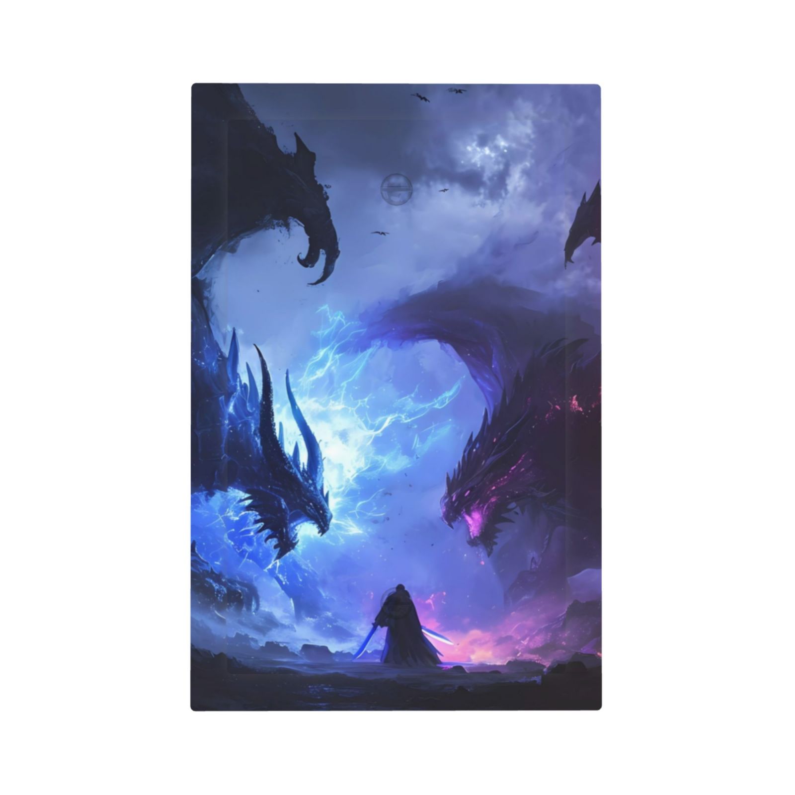 Matuu Red And Blue Fire Dragon for Modern Decorative Wall Plate Switch ...