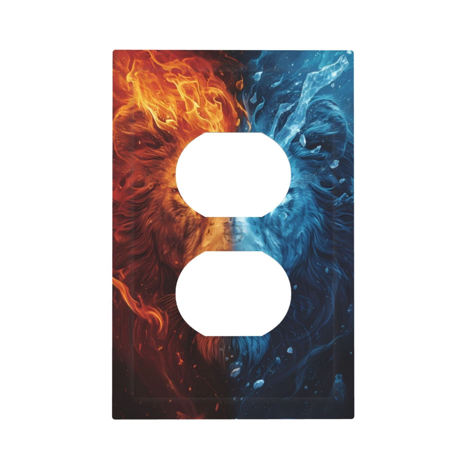 Matuu Red And Blue Fire Lion for Modern Decorative Wall Plate Switch ...