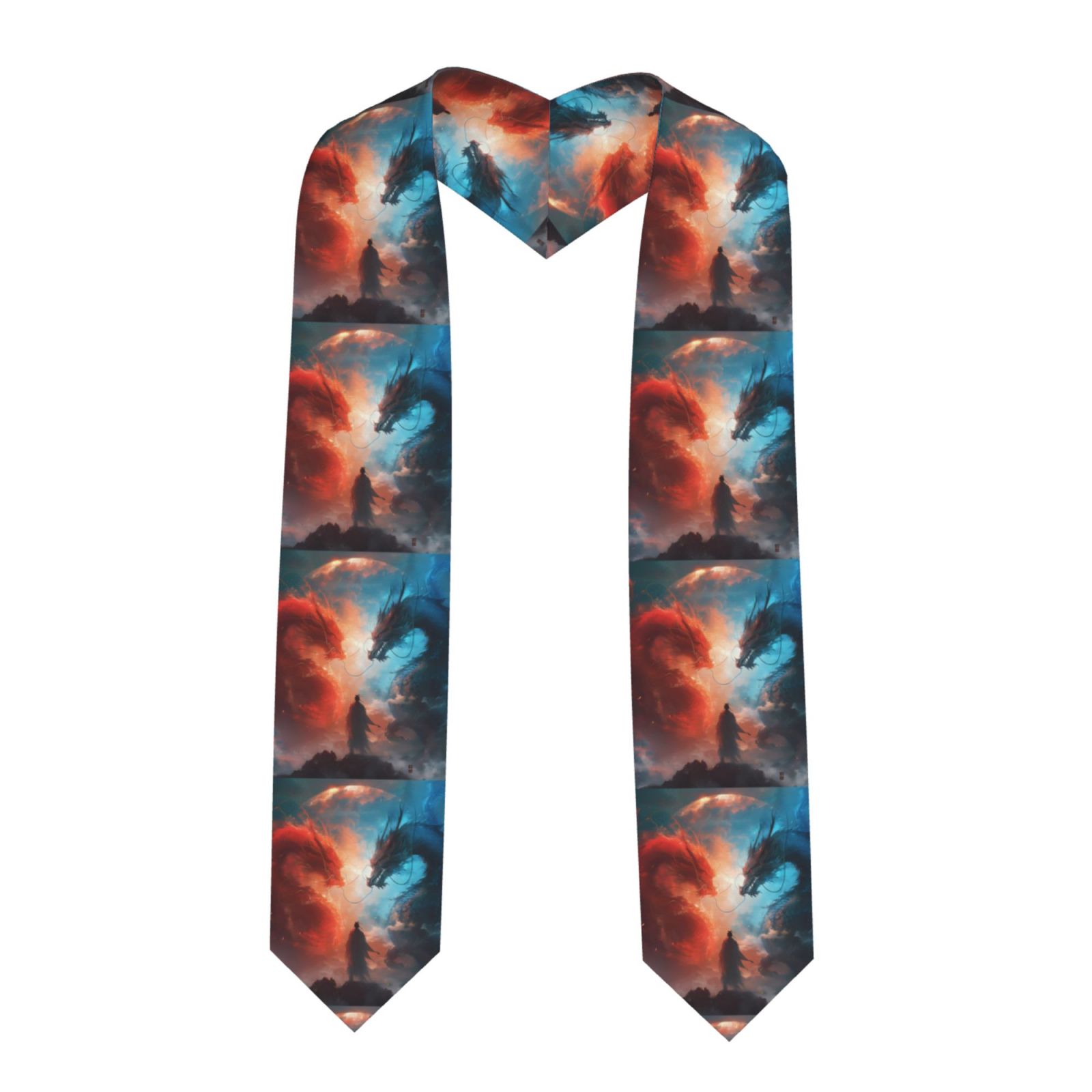 Matuu Red And Blue Sky Dragon for Unisex Adult Graduation Stole 72 ...
