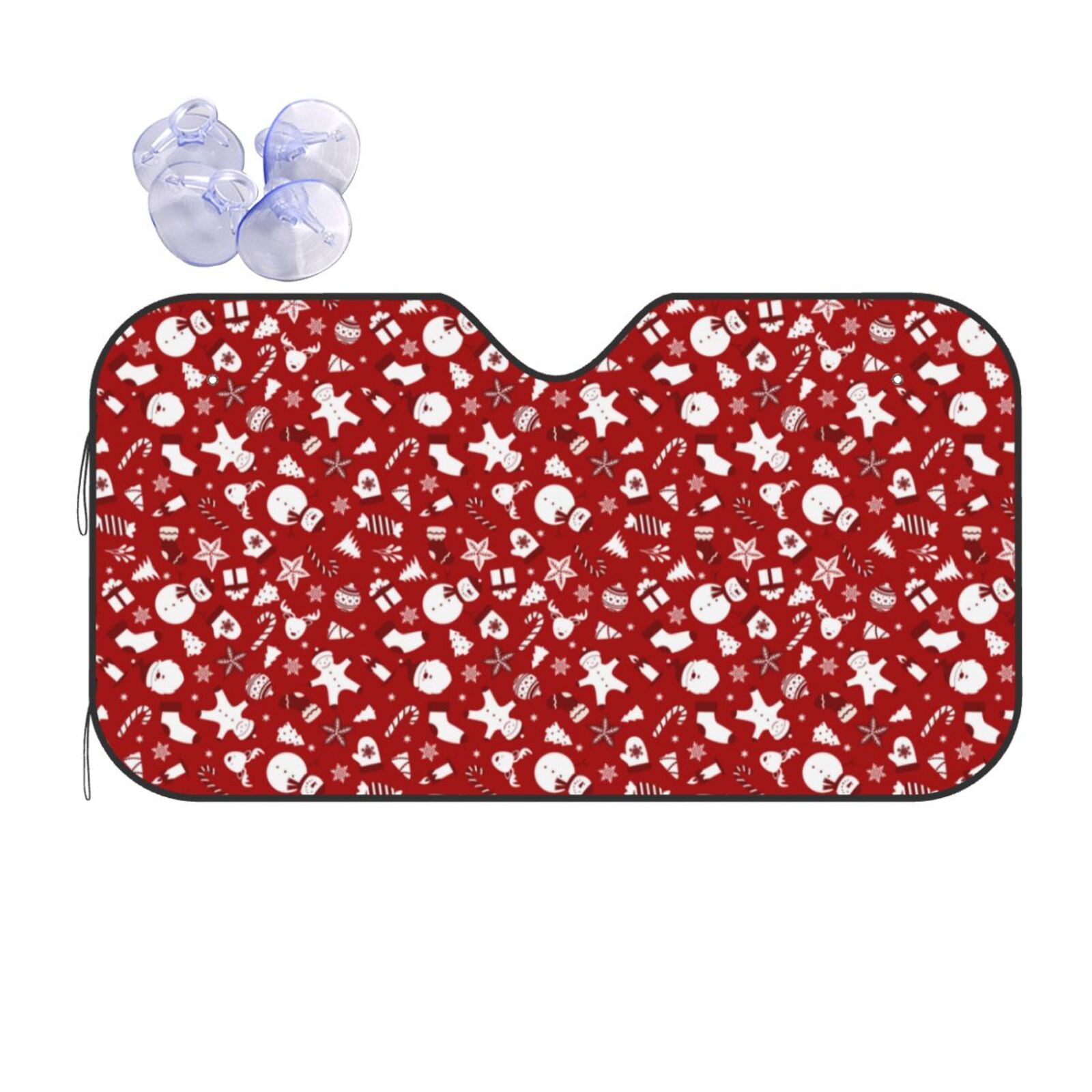 Matuu Red Christmas Cheer. Print Foldable Front Window Car Windshield ...