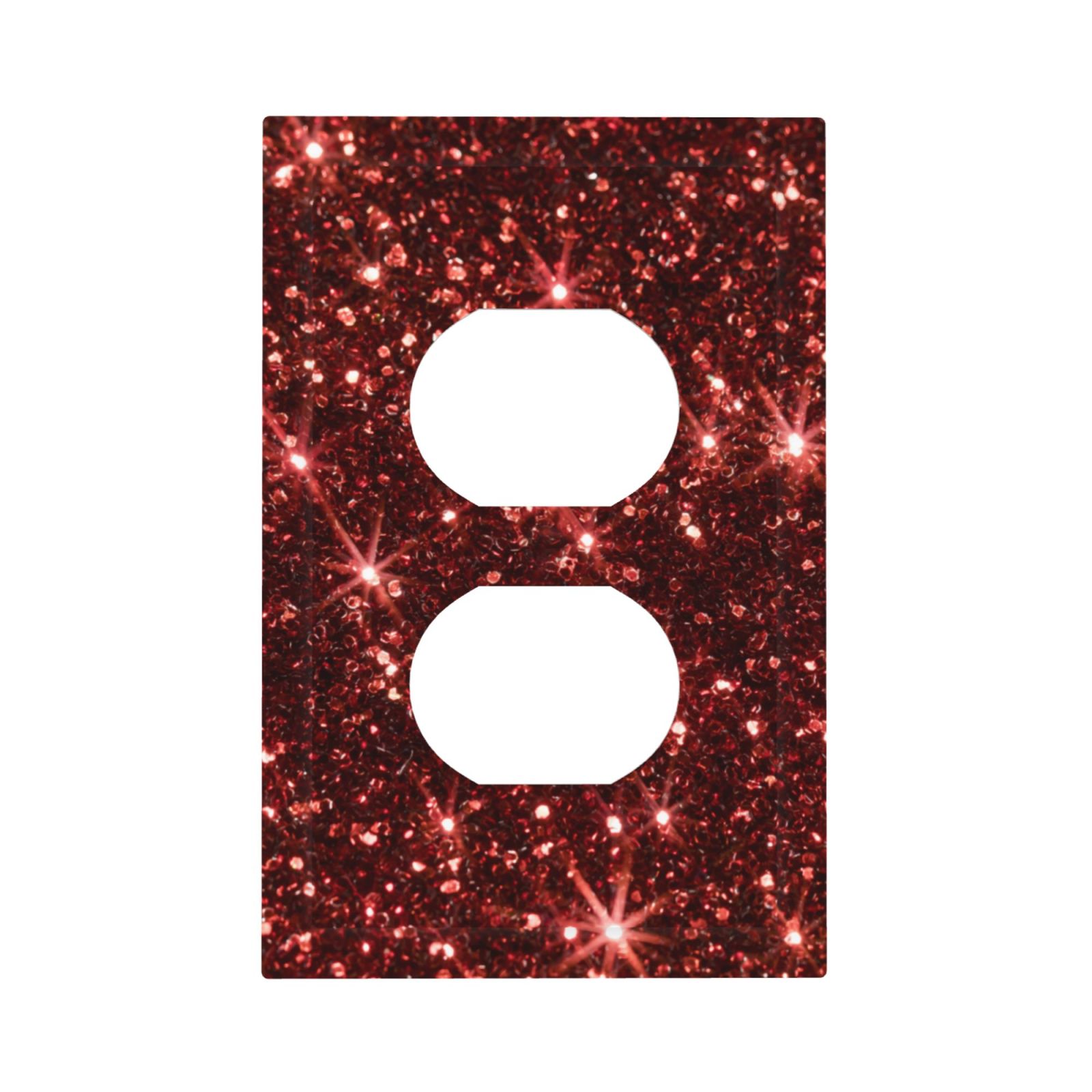 Matuu Red Glitter Texture for Modern Decorative Wall Plate Switch Plate ...