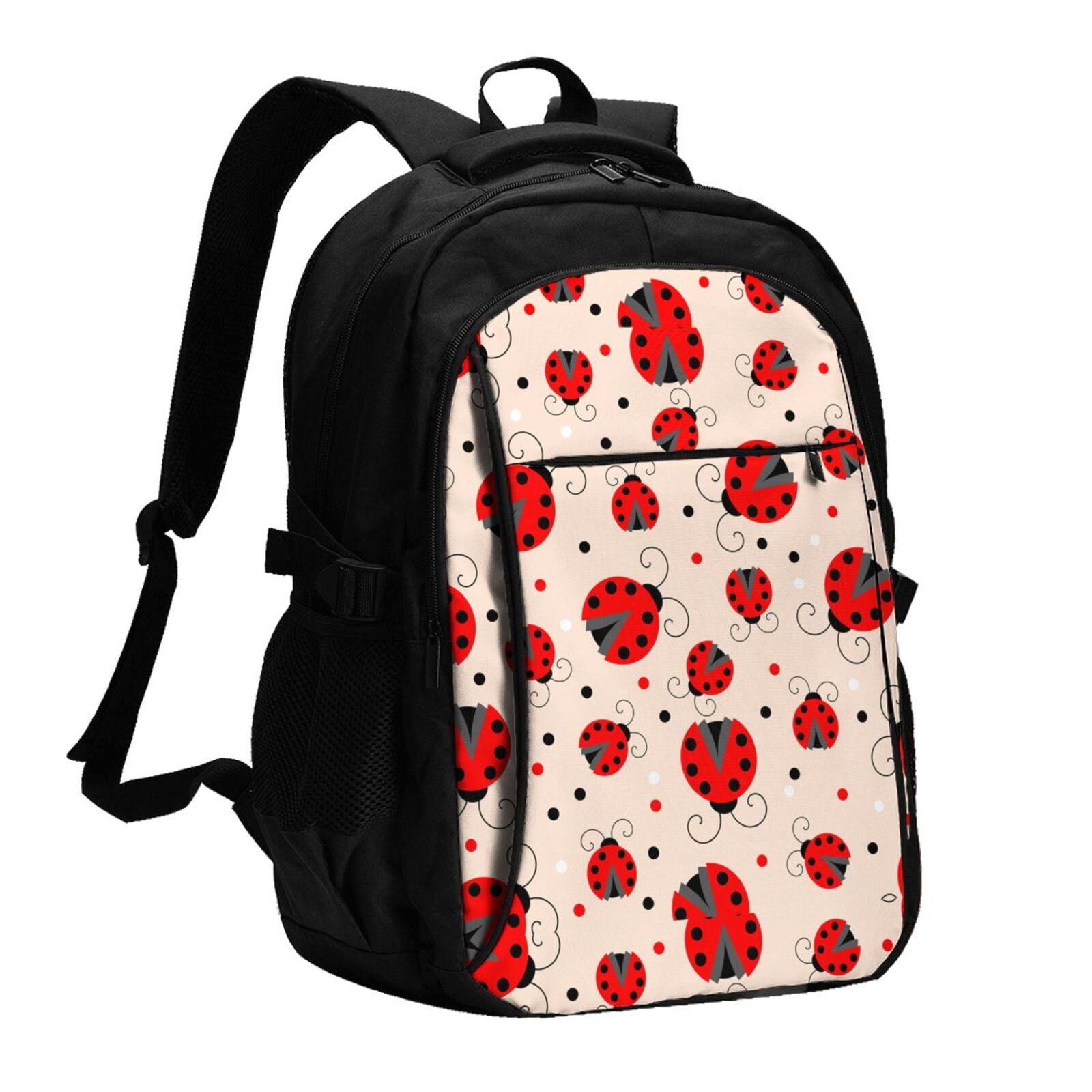 Matuu Red Ladybug for Backpack with USB Charging Port Business Travel ...