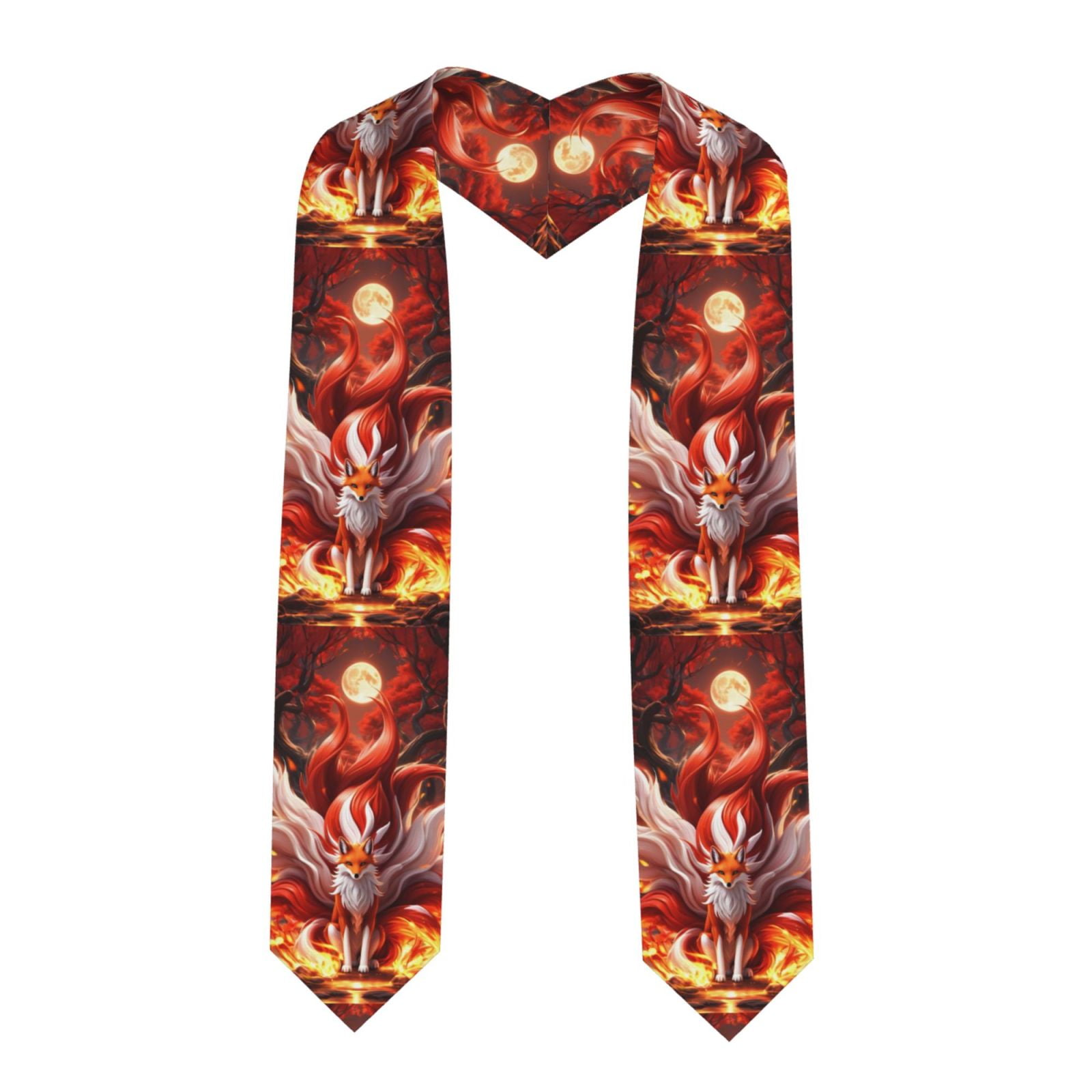 Matuu Red Leaf Flame Fox for Unisex Adult Graduation Stole 72” Long ...