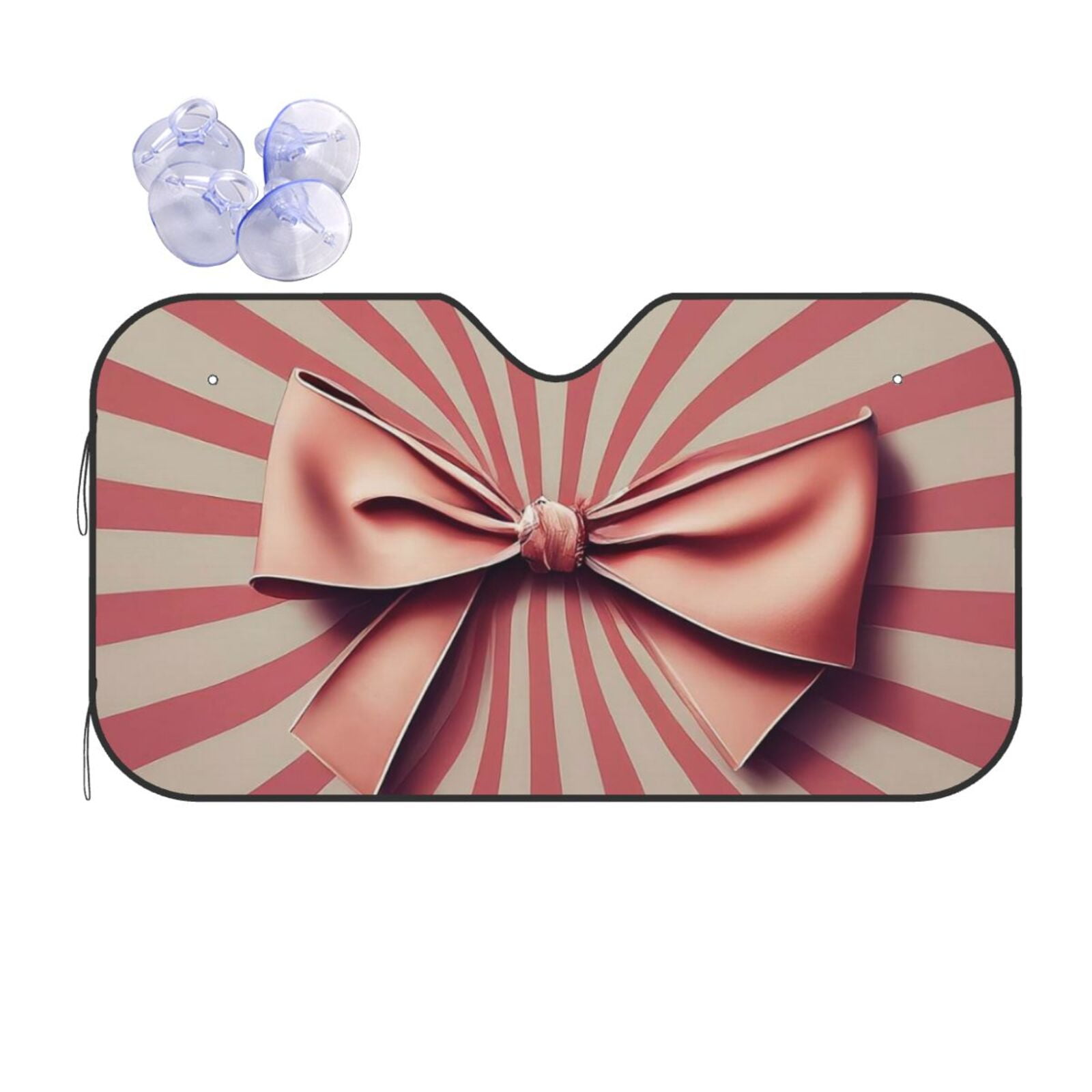 Matuu Retro Bow Print Foldable Front Window Car Windshield Sun Shade ...
