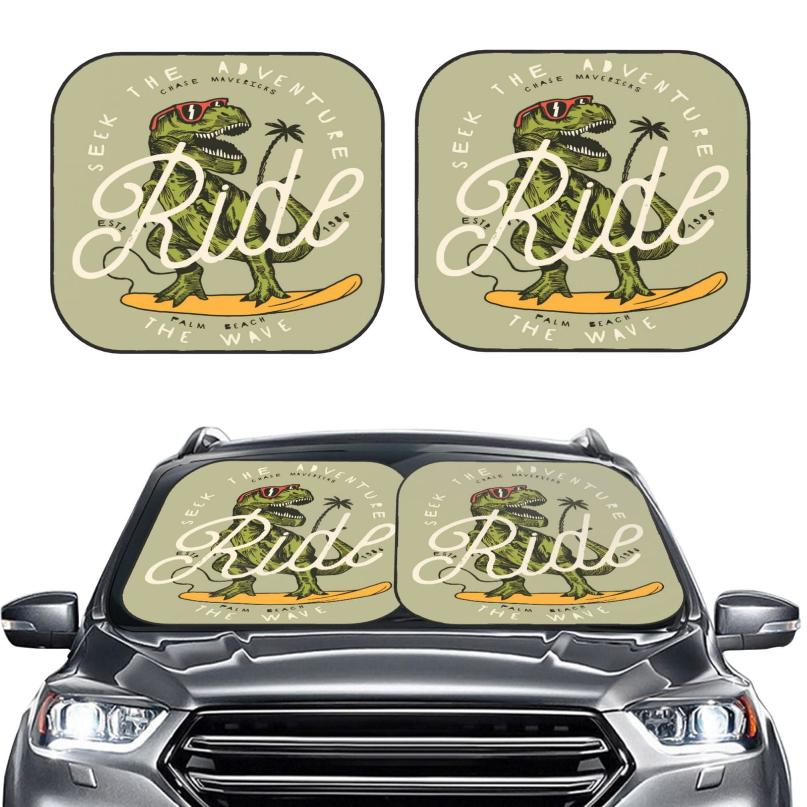 Matuu Ride The Wave Dinosaur Surfer In Sunglasses Vintage Surfing 2 ...