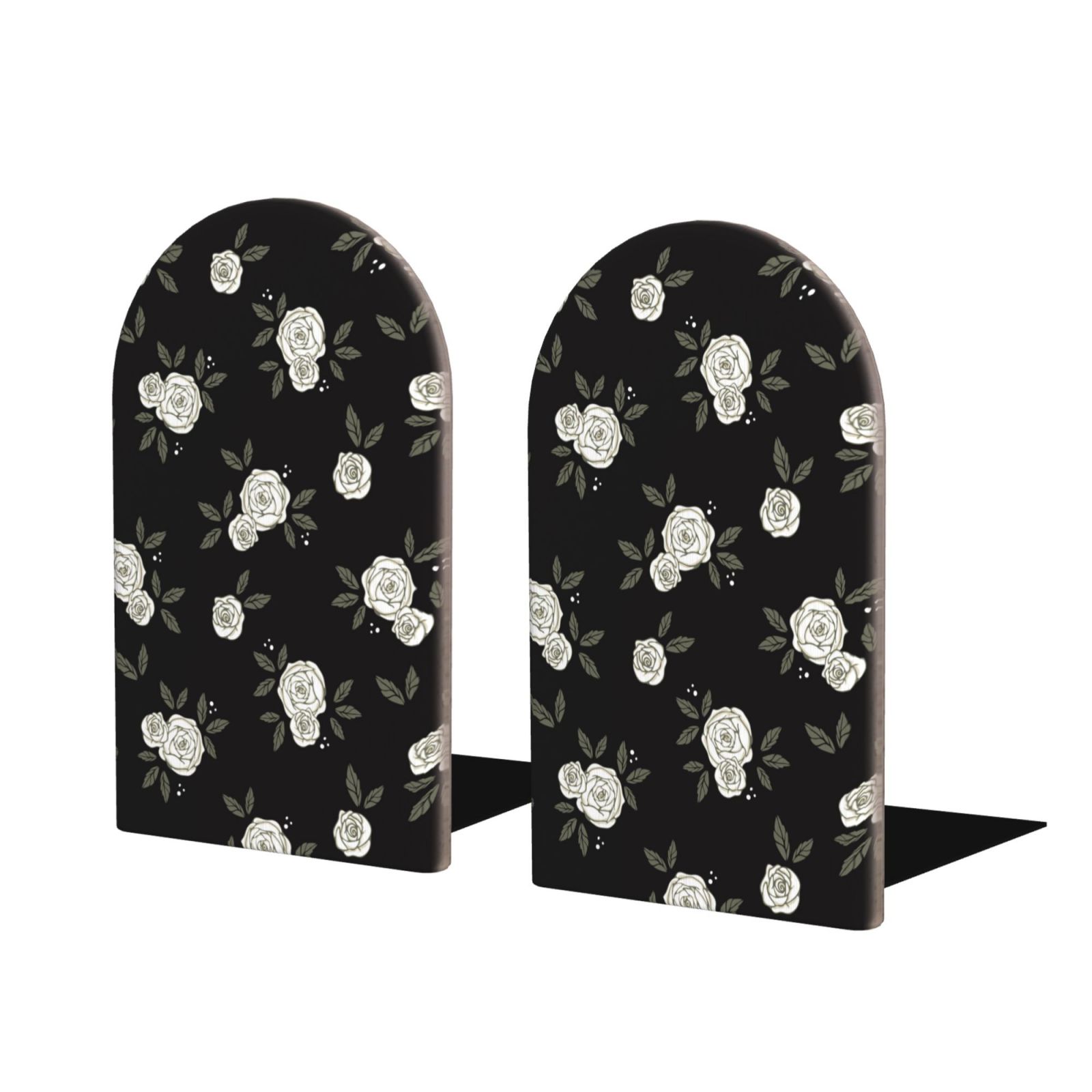 Matuu Rose Flowers for Bookends 1 Pair, Non-Skid Bookend for Shelves ...
