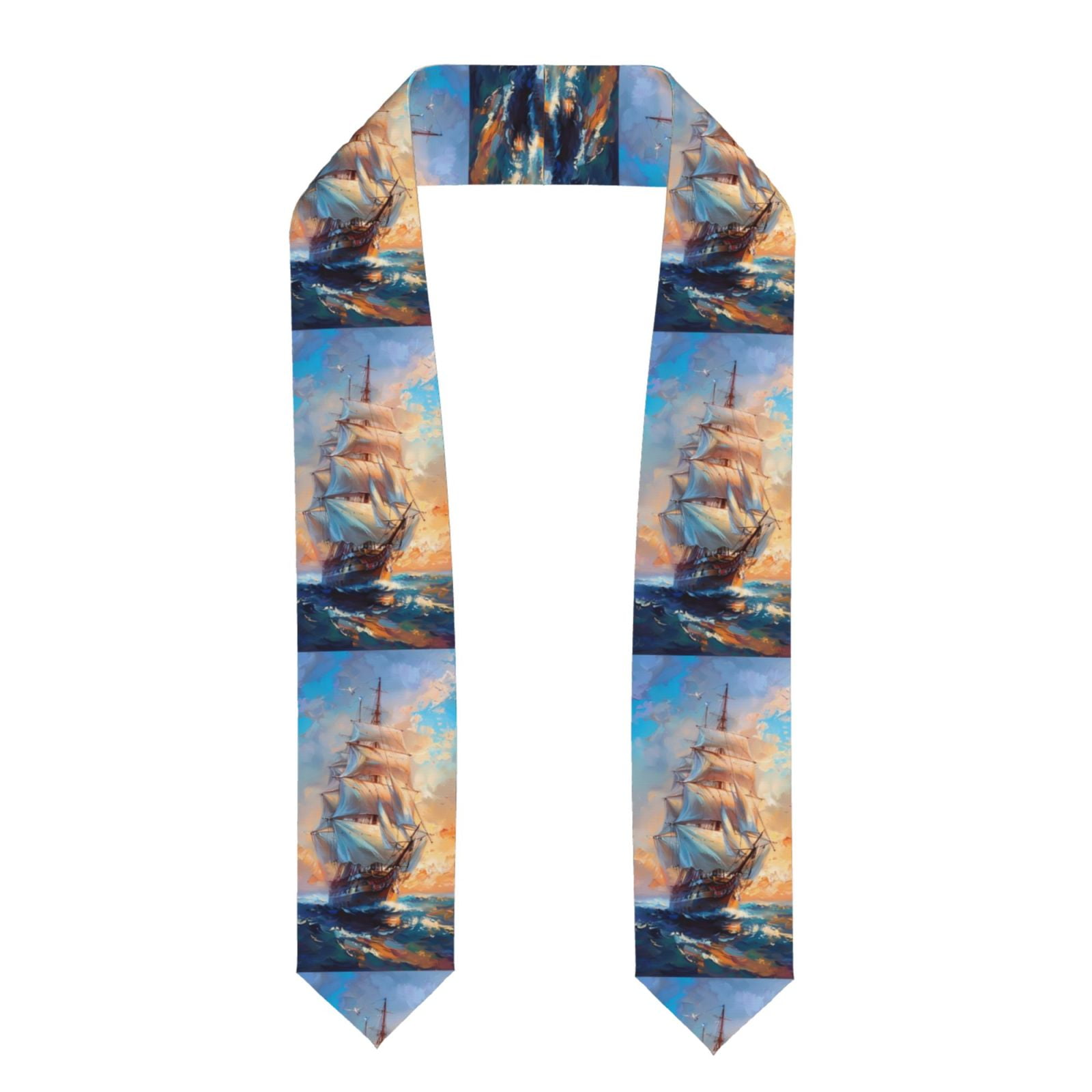 Matuu Sailing Ship Ocean Sunset for Unisex Adult Graduation Stole 72 ...