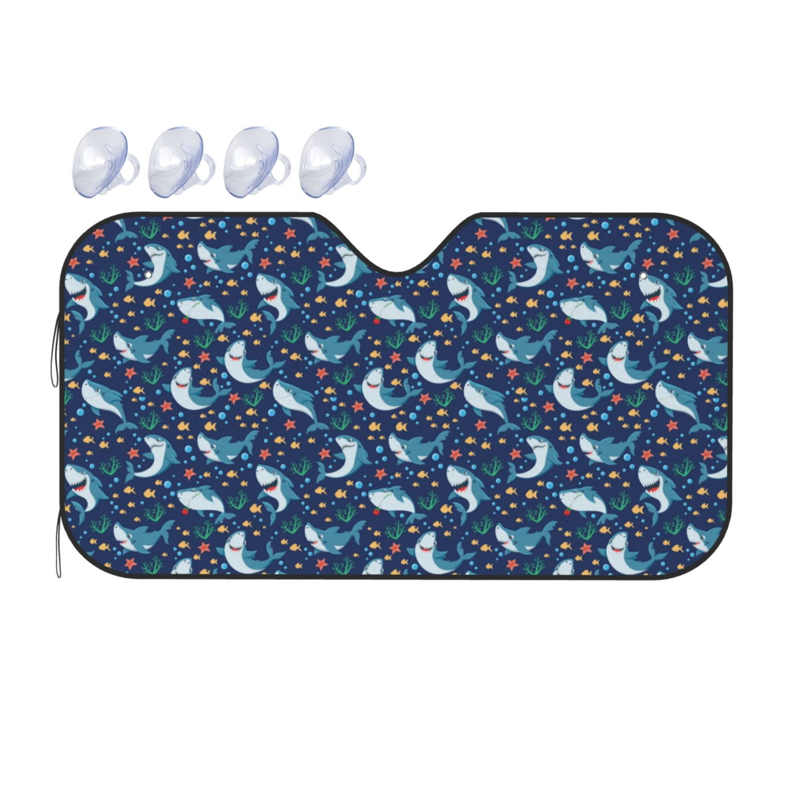 Matuu Sea Sharks Print Foldable Front Window Car Windshield Sun Shade ...