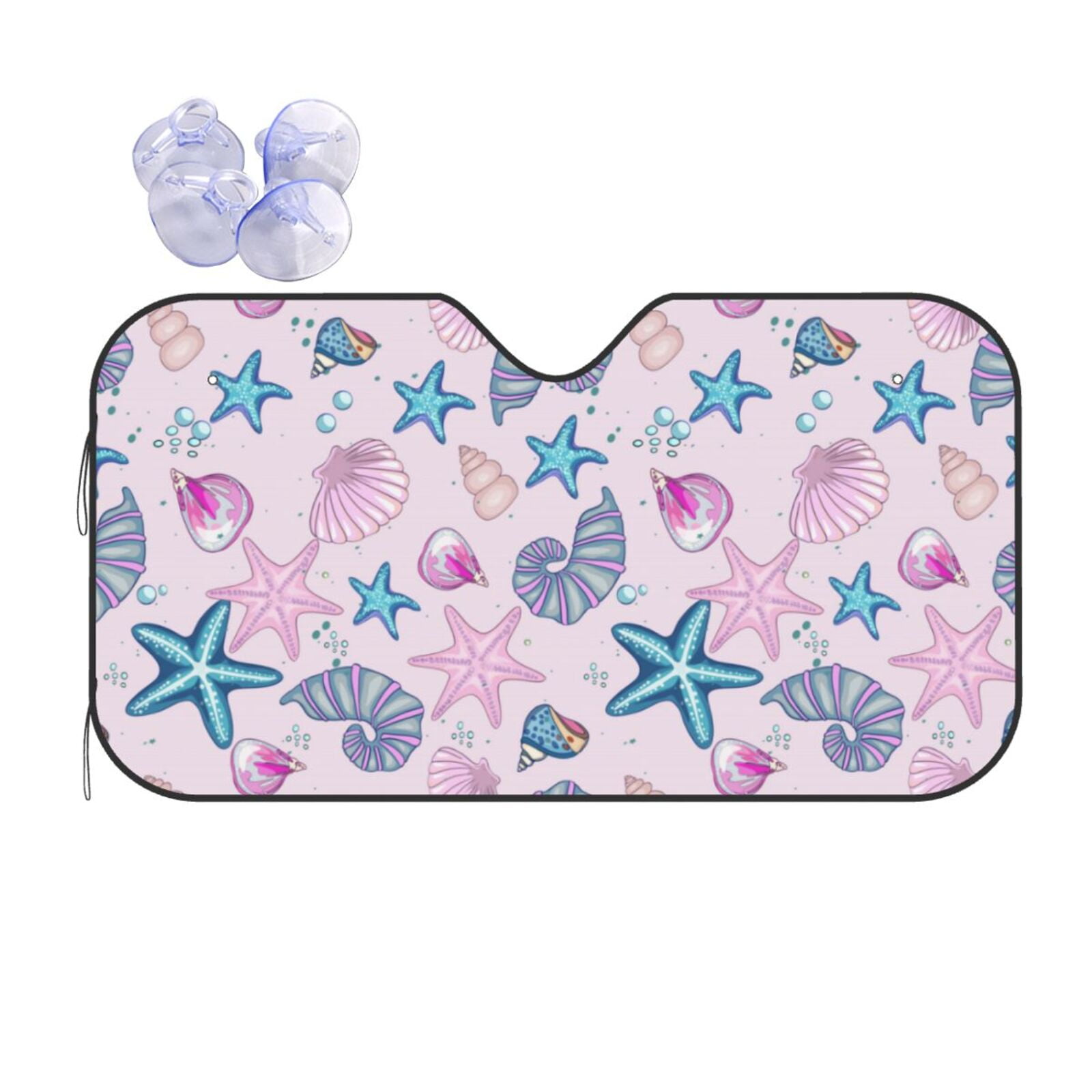 Matuu Sea Shells 3 Print Foldable Front Window Car Windshield Sun Shade ...