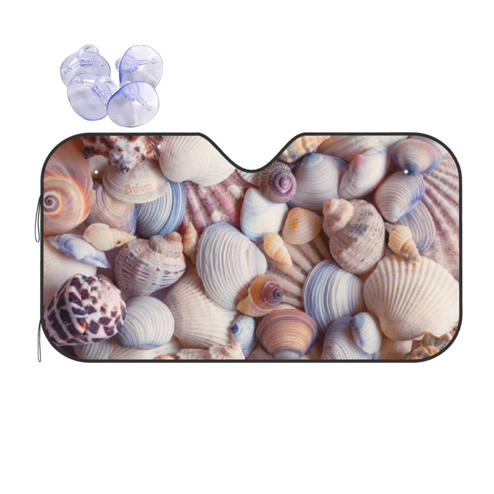 Matuu Sea Shells Print Foldable Front Window Car Windshield Sun Shade ...