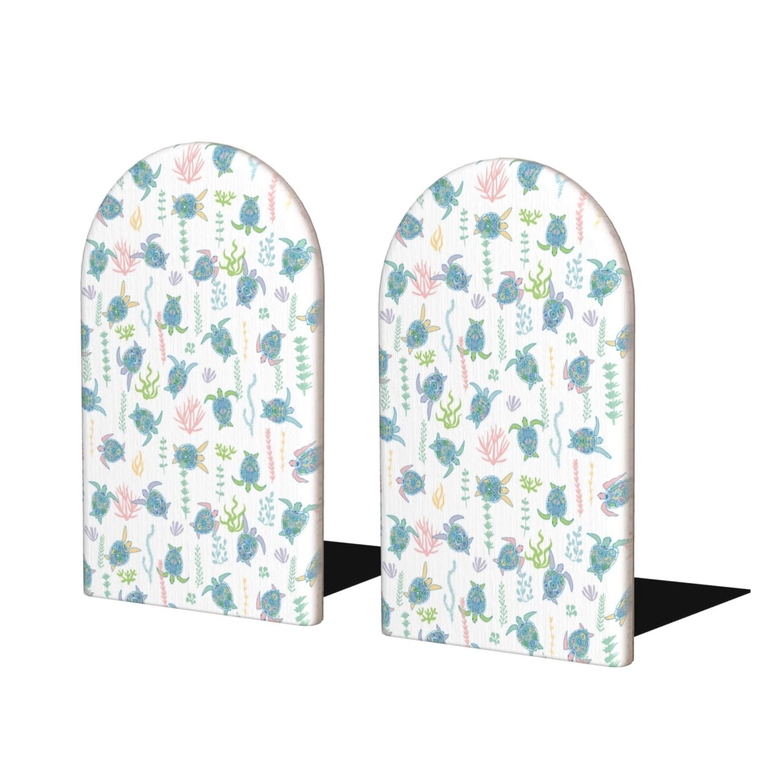 Matuu Sea Turtle for Bookends 1 Pair, Non-Skid Bookend for Shelves Book ...