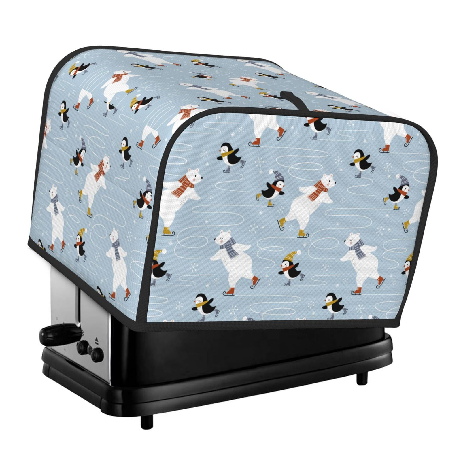 Matuu Skiing penguin Bear for Universal 4 slice Toaster Cover, Small ...