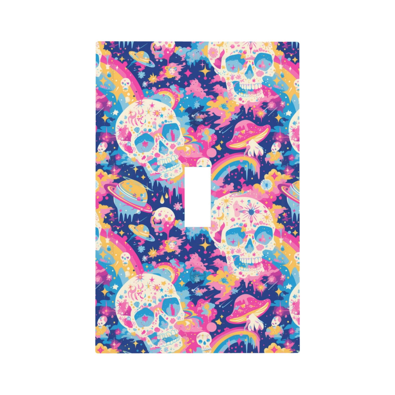 Matuu Skull rainbow color space for Modern Decorative Wall Plate Switch ...