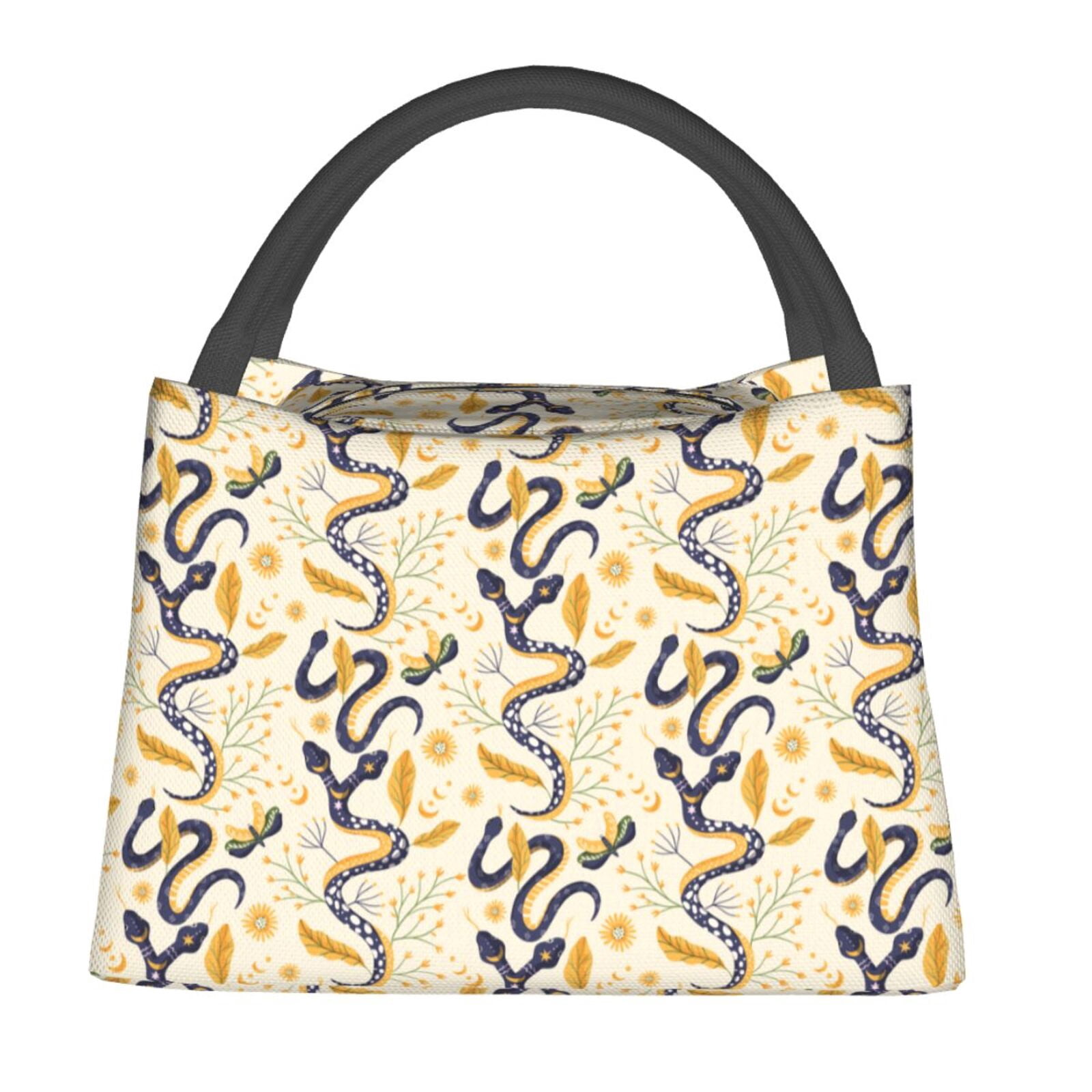 Matuu Snake And Floral for Lunch Bag Thermal Insulated Bag – Portable ...