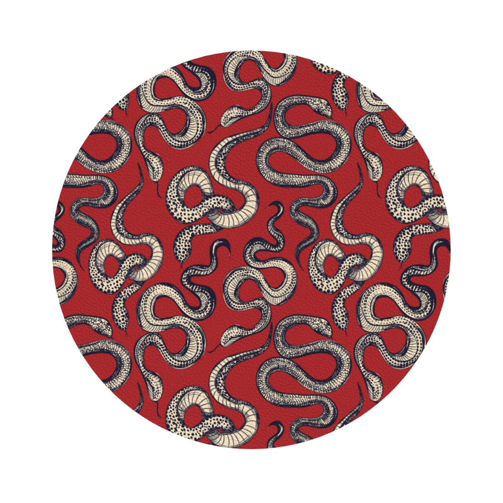 Matuu Snake for Cup Coasters Set of 6 Leather Coasters Desk Coasters ...