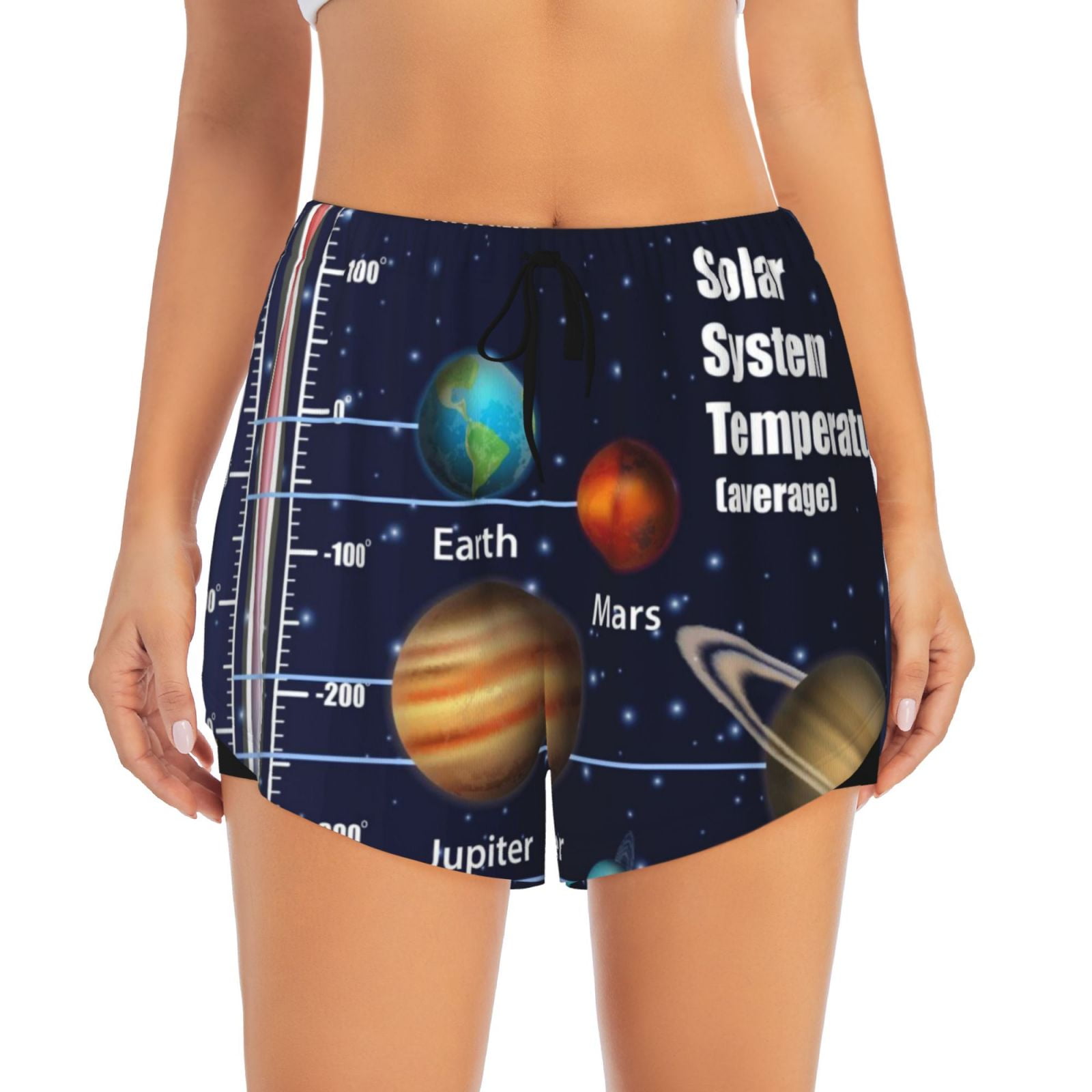 Matuu Solar System for Women's Athletic Shorts Gym Workout Shorts ...