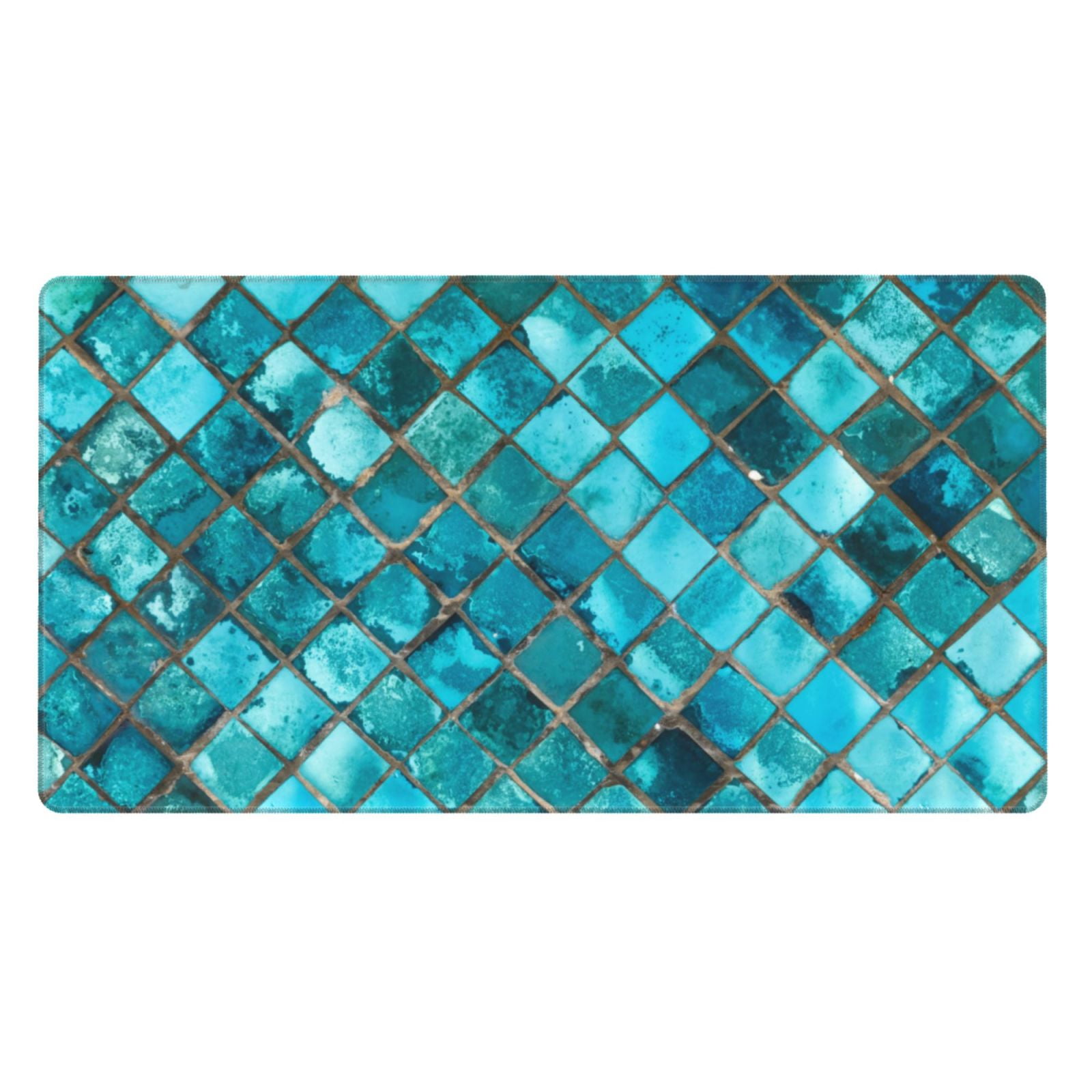 Matuu Square Glass Mosaic for Large Gaming Mouse Pad Desk Mat with Non ...