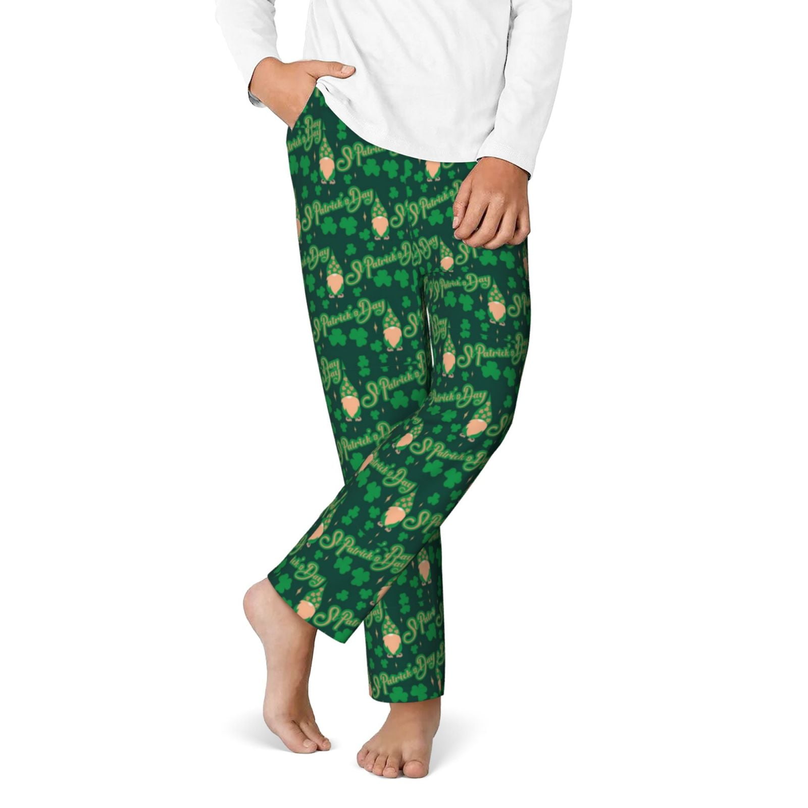 Matuu St Patrick's Day9 for Casual pants for teens Teen lounge pants for Boys and Girls-XS(5-6 ...