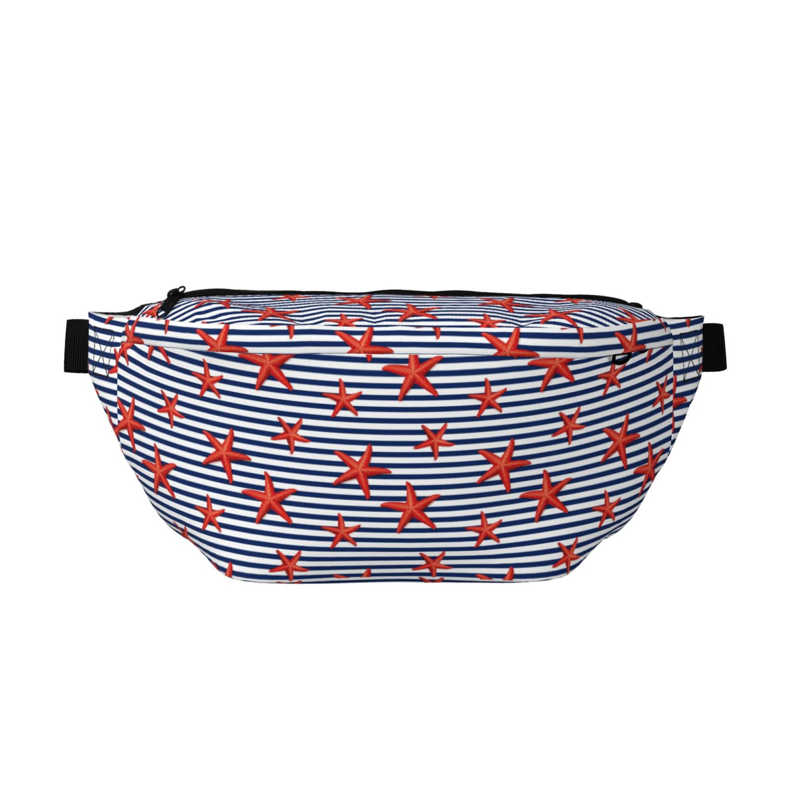 Matuu Starfish Navy Blue Stripe for Fashion Fanny Waist Pack Crossbody ...