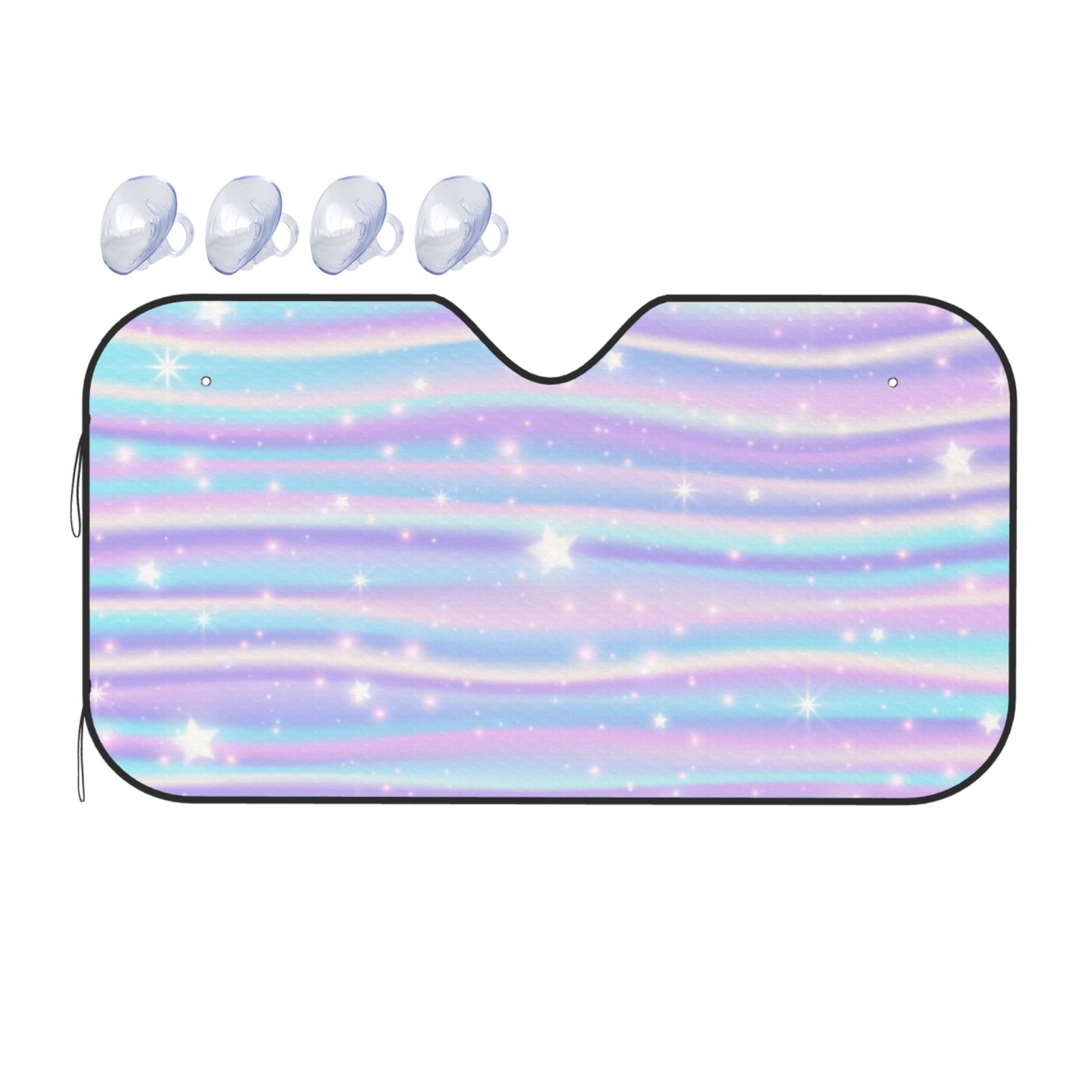 Matuu Striped Gradient Print Foldable Front Window Car Windshield Sun ...