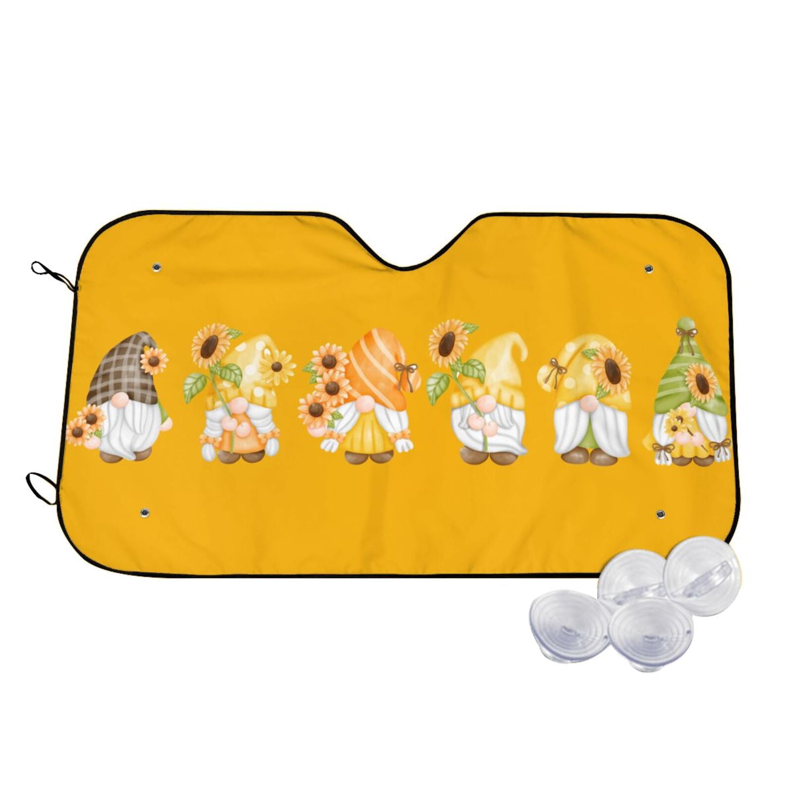 Matuu Sunflower Gnomes 5 for car front window insulated sunshade, fits ...