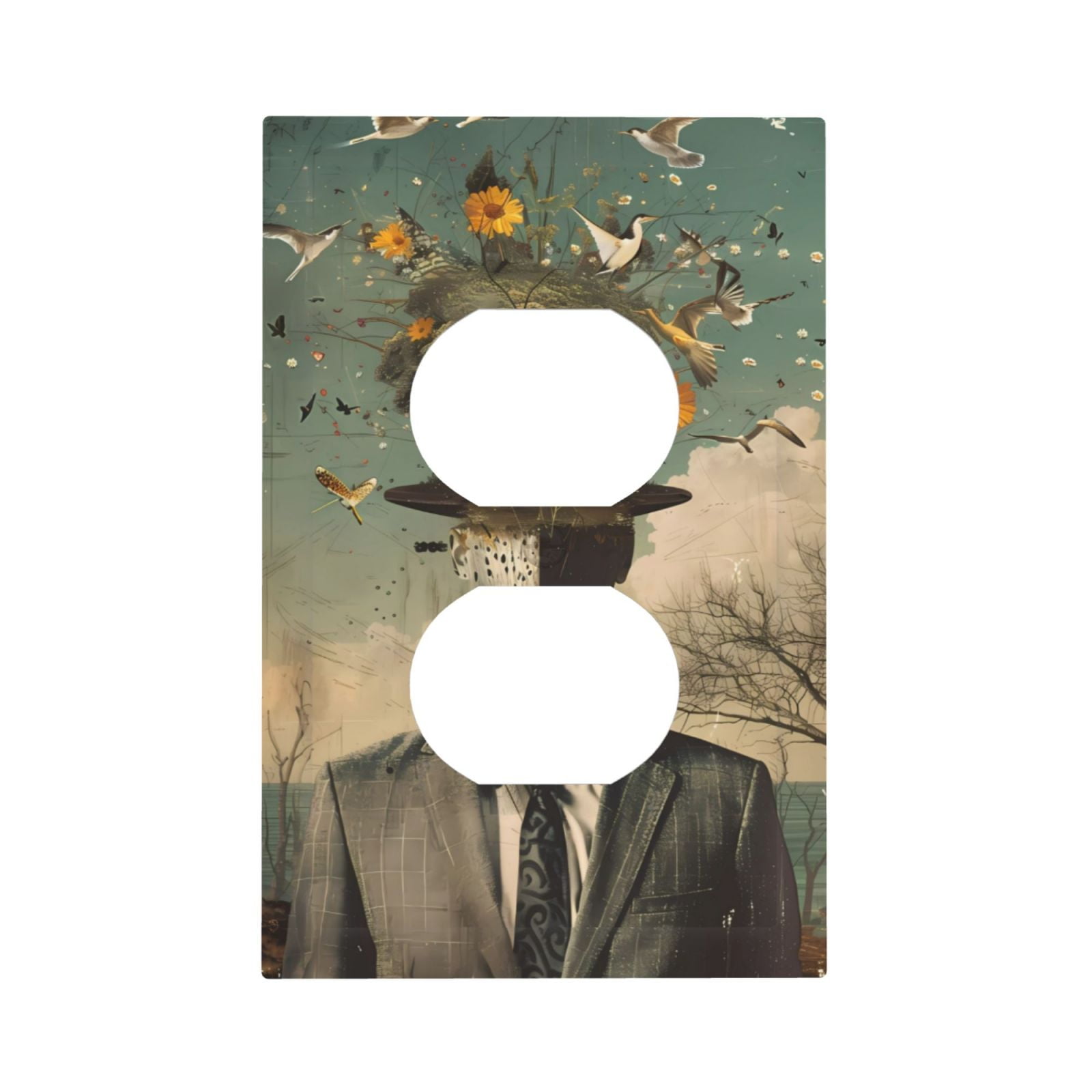 Matuu Surreal Floral Mindscape for Modern Decorative Wall Plate Switch ...