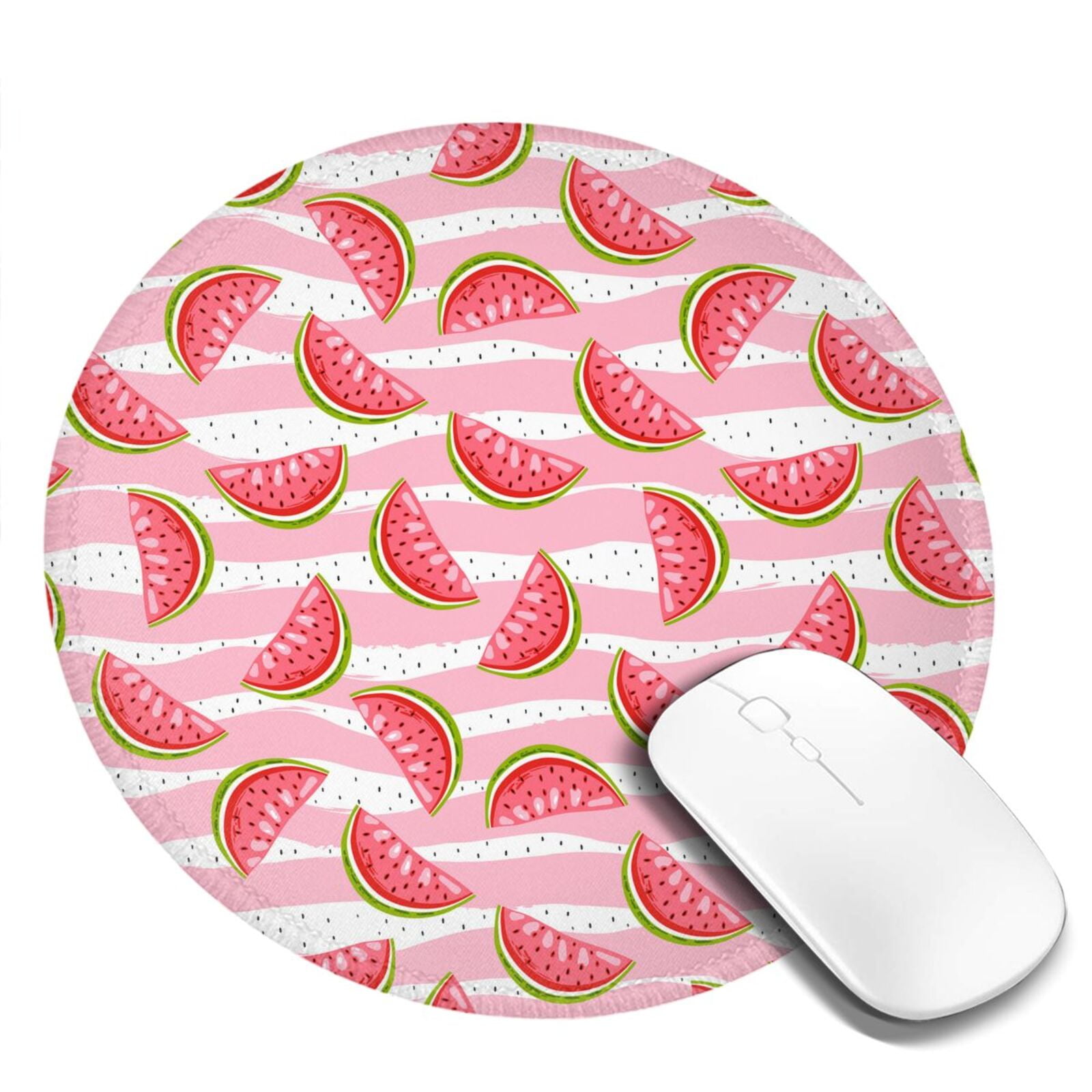 Matuu Sweet Watermelon Printed Round Mouse Pad, Non-Slip Ergonomic ...
