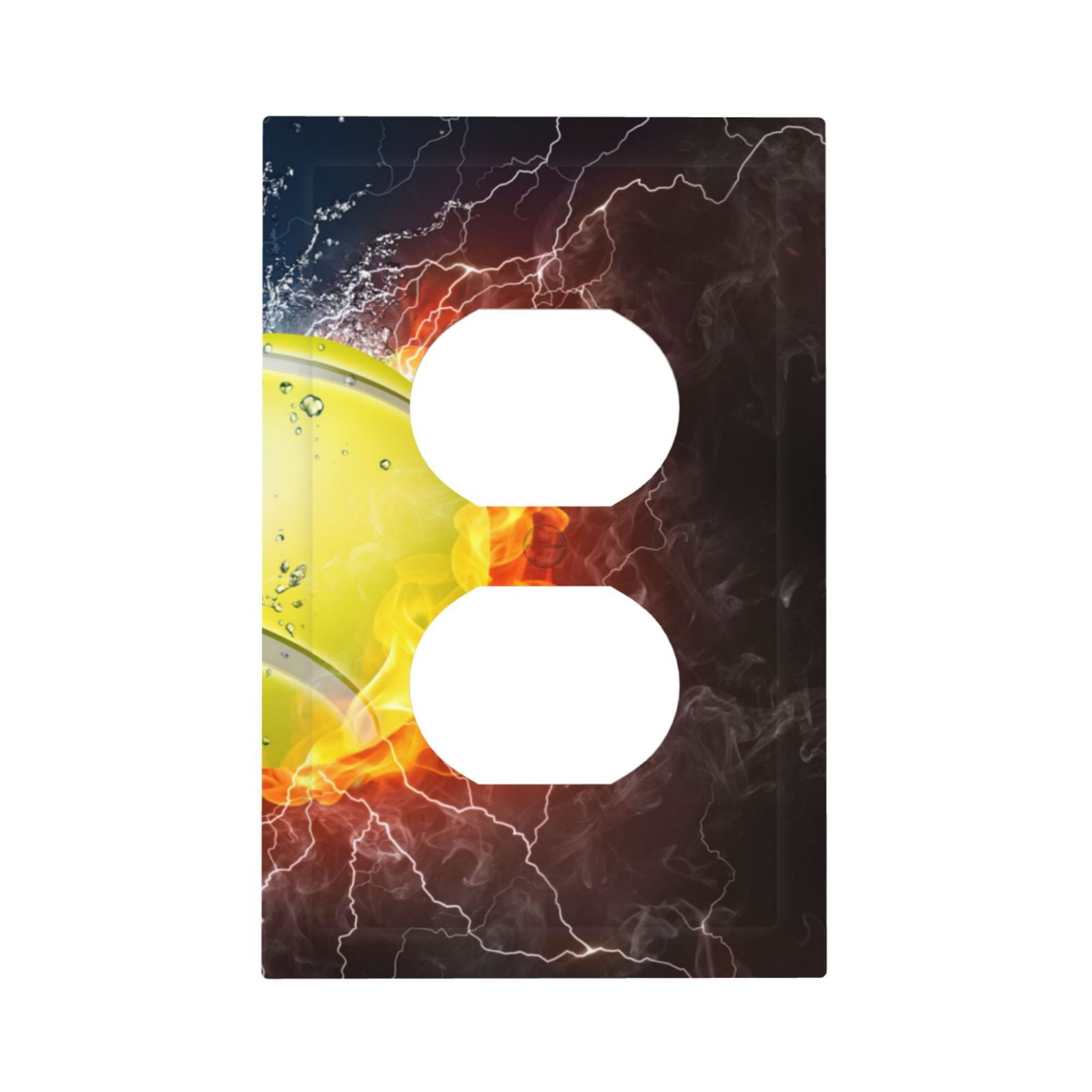 Matuu Tennis Ball On Fire And Water for Modern Decorative Wall Plate ...
