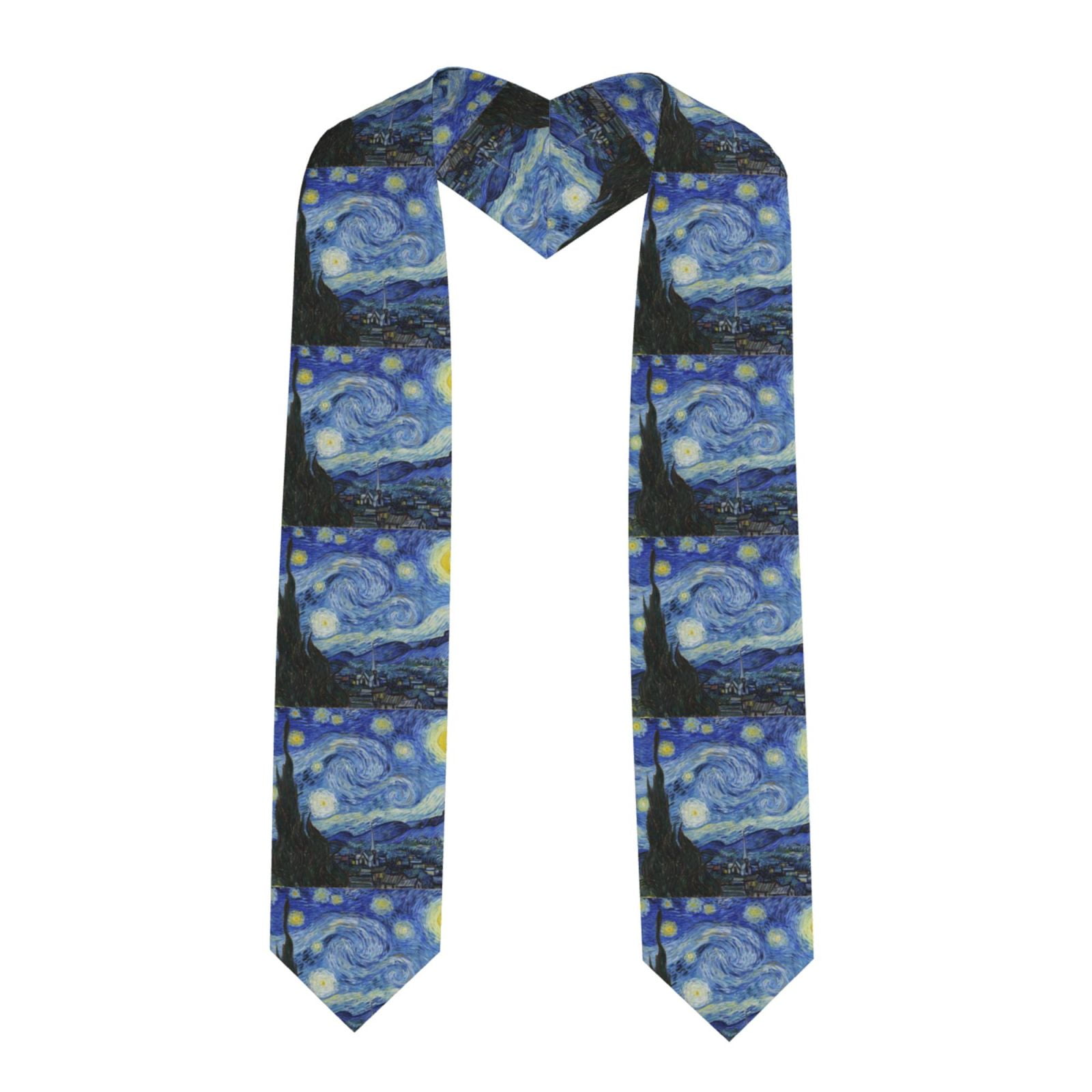 Matuu The Starry Night for Unisex Adult Graduation Stole 72” Long Shawl ...