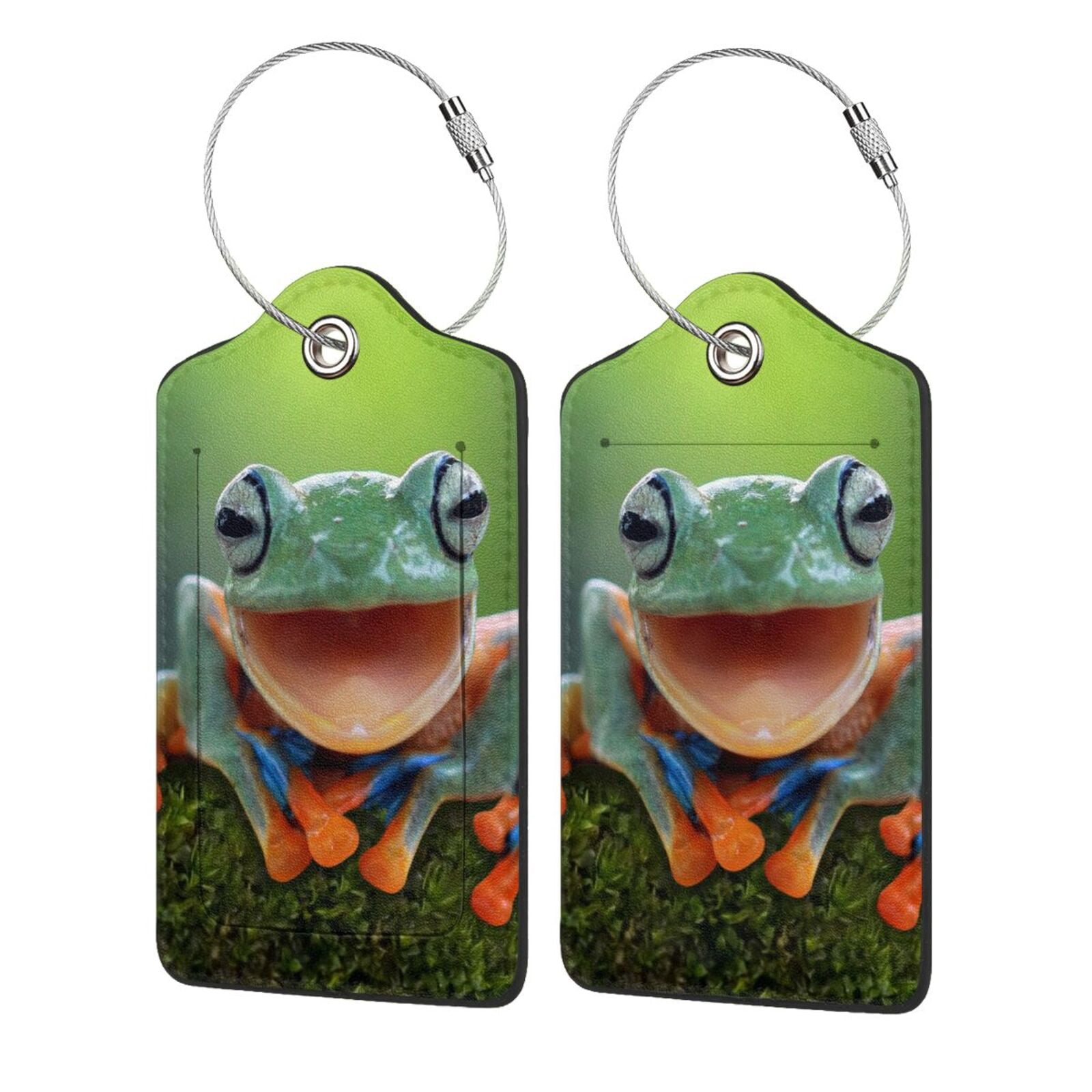 Matuu Tree Frog for Leather Luggage Tag Privacy Cover ID Label with ...