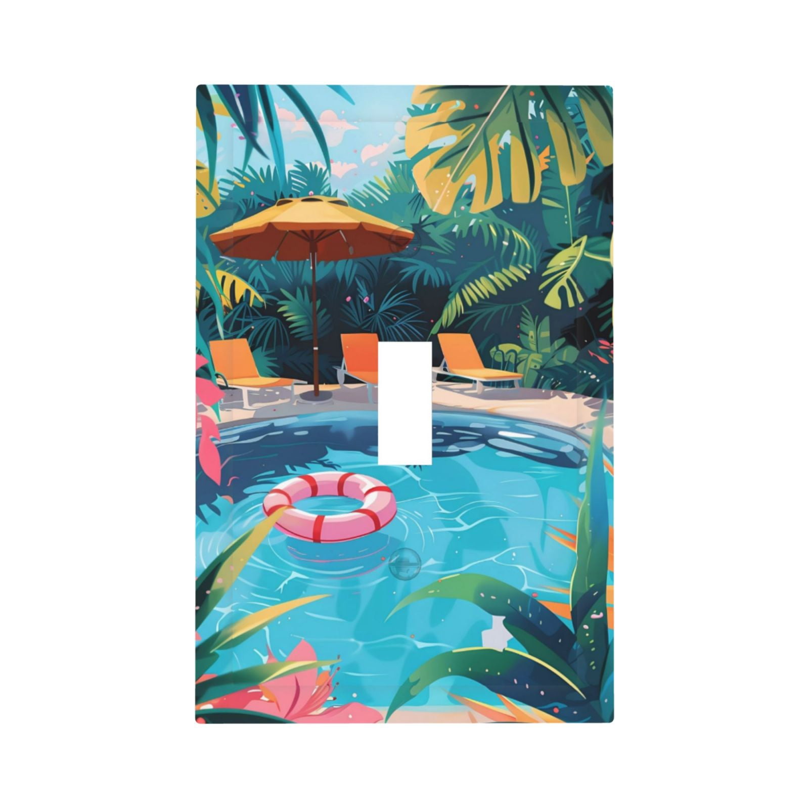 Matuu Tropical Poolside Relaxation for Modern Decorative Wall Plate ...