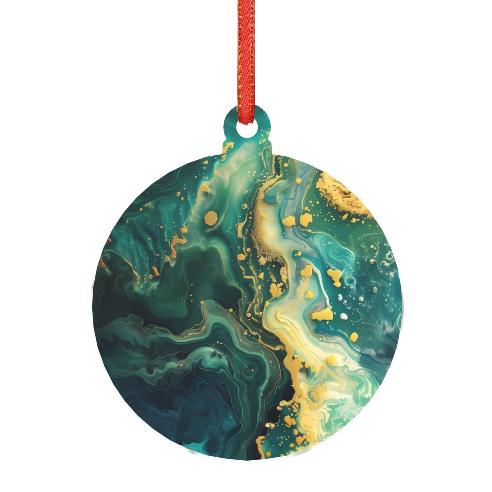 Matuu Turquoise Golden Swirl for Acrylic Christmas Pendant Ornaments ...