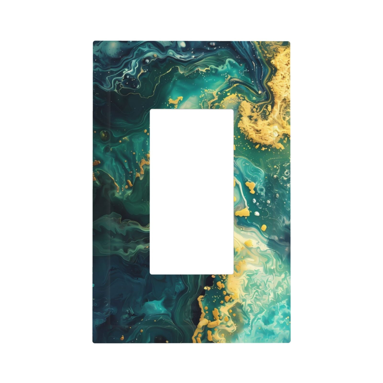 Matuu Turquoise Golden Swirl for Modern Decorative Wall Plate Switch ...
