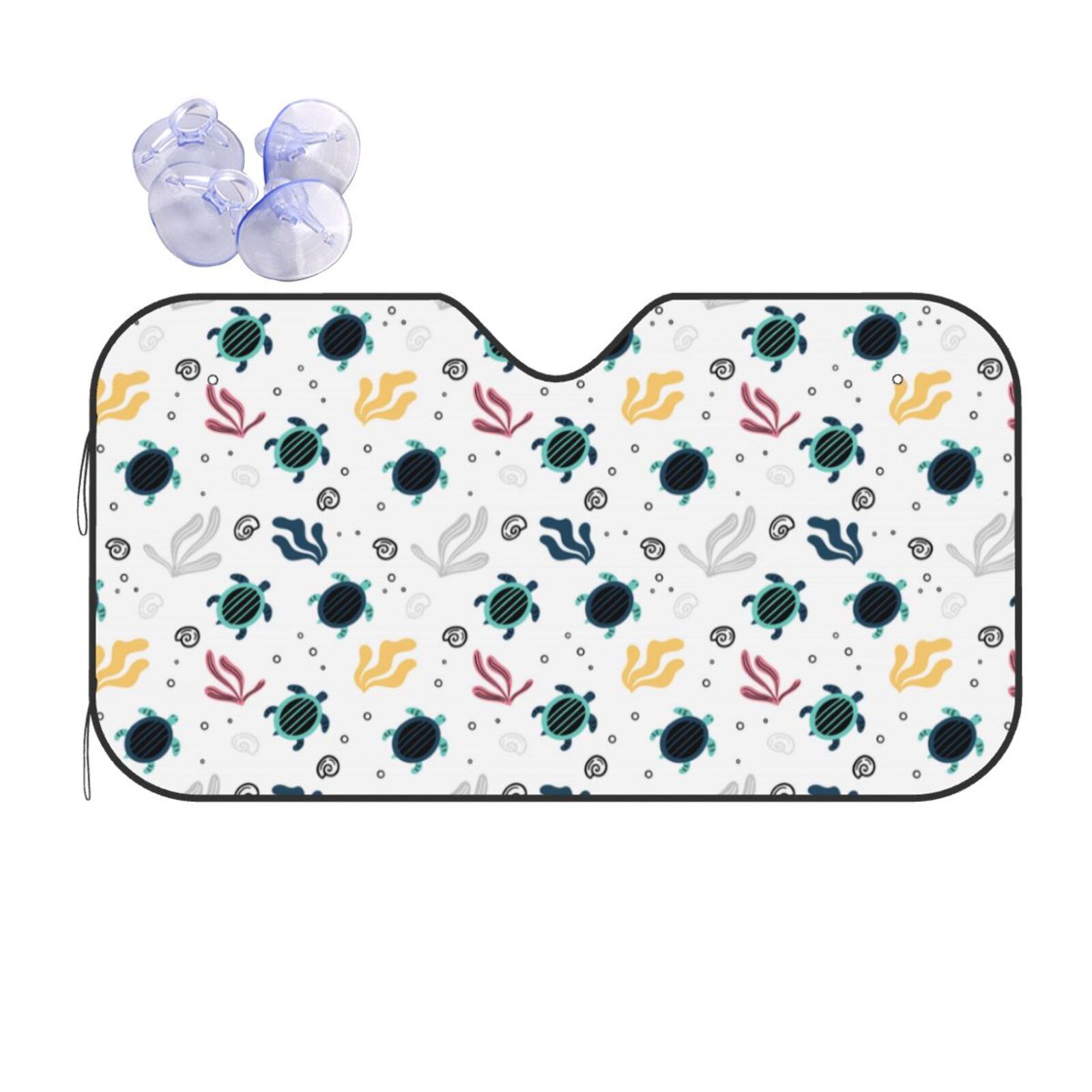 Matuu Turtles And Corals Print Foldable Front Window Car Windshield Sun ...