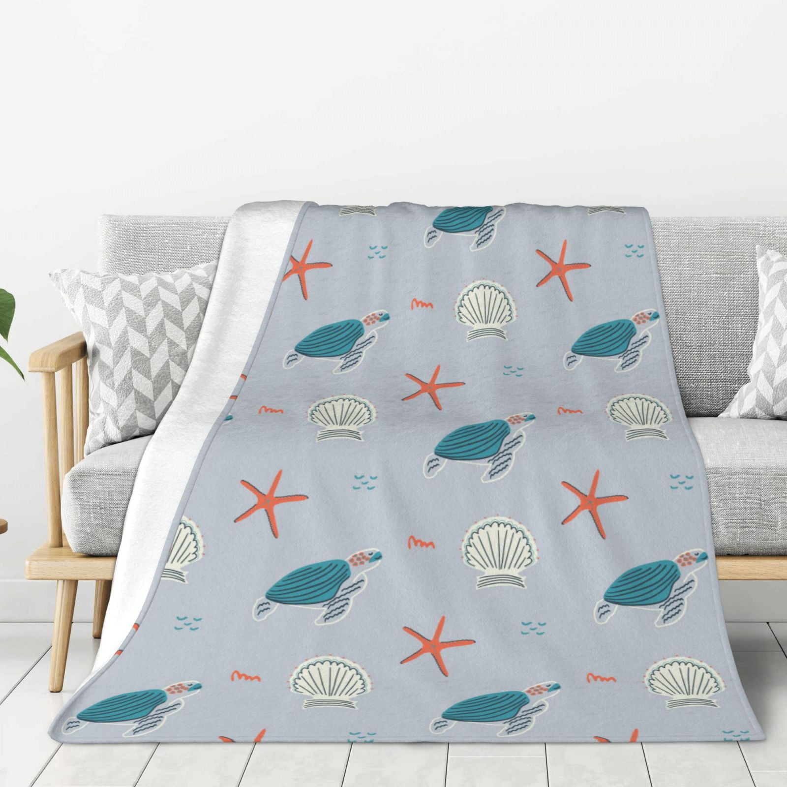 Matuu Turtles And Shells for Premium Flannel Blanket, Ultra-Soft, Warm ...