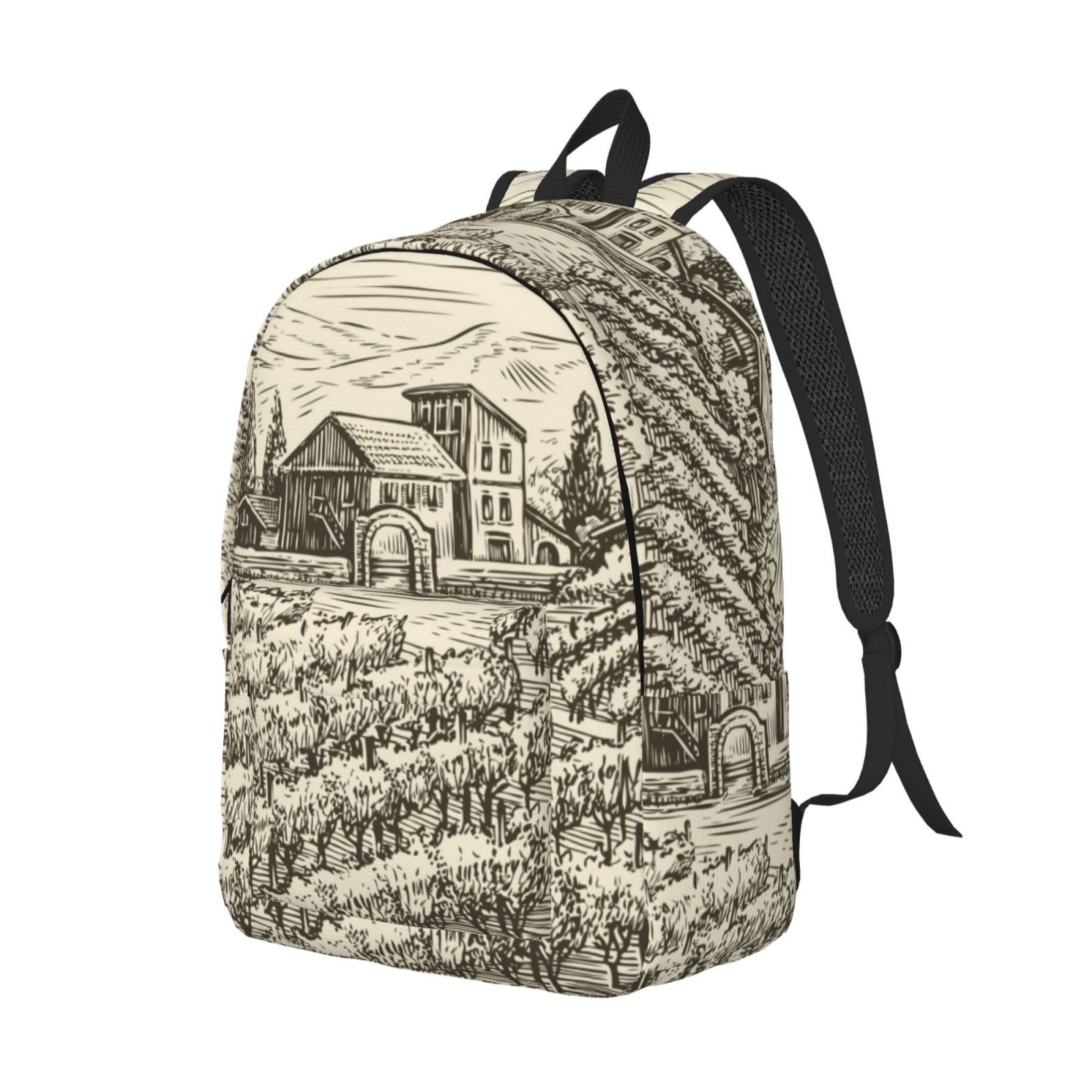 Matuu Vineyard Landscape for Canvas College Backpack for Men and Women ...