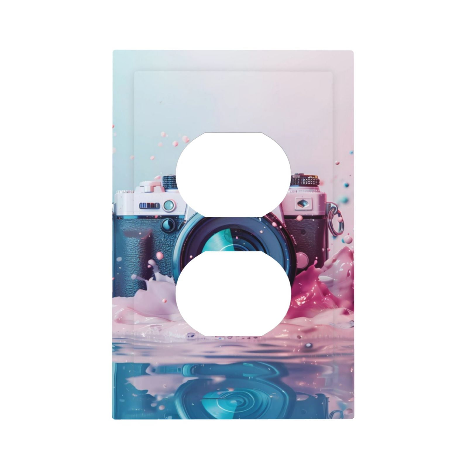 Matuu Vintage Camera Splash Art for Modern Decorative Wall Plate Switch ...