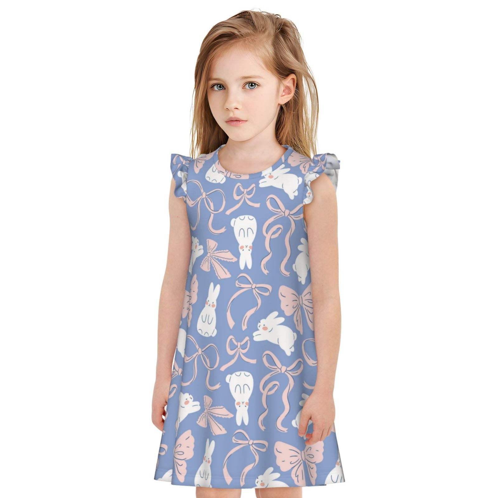 Matuu Vintage Easter for Girls Nightgowns Pajamas Dress,Flutter Short ...