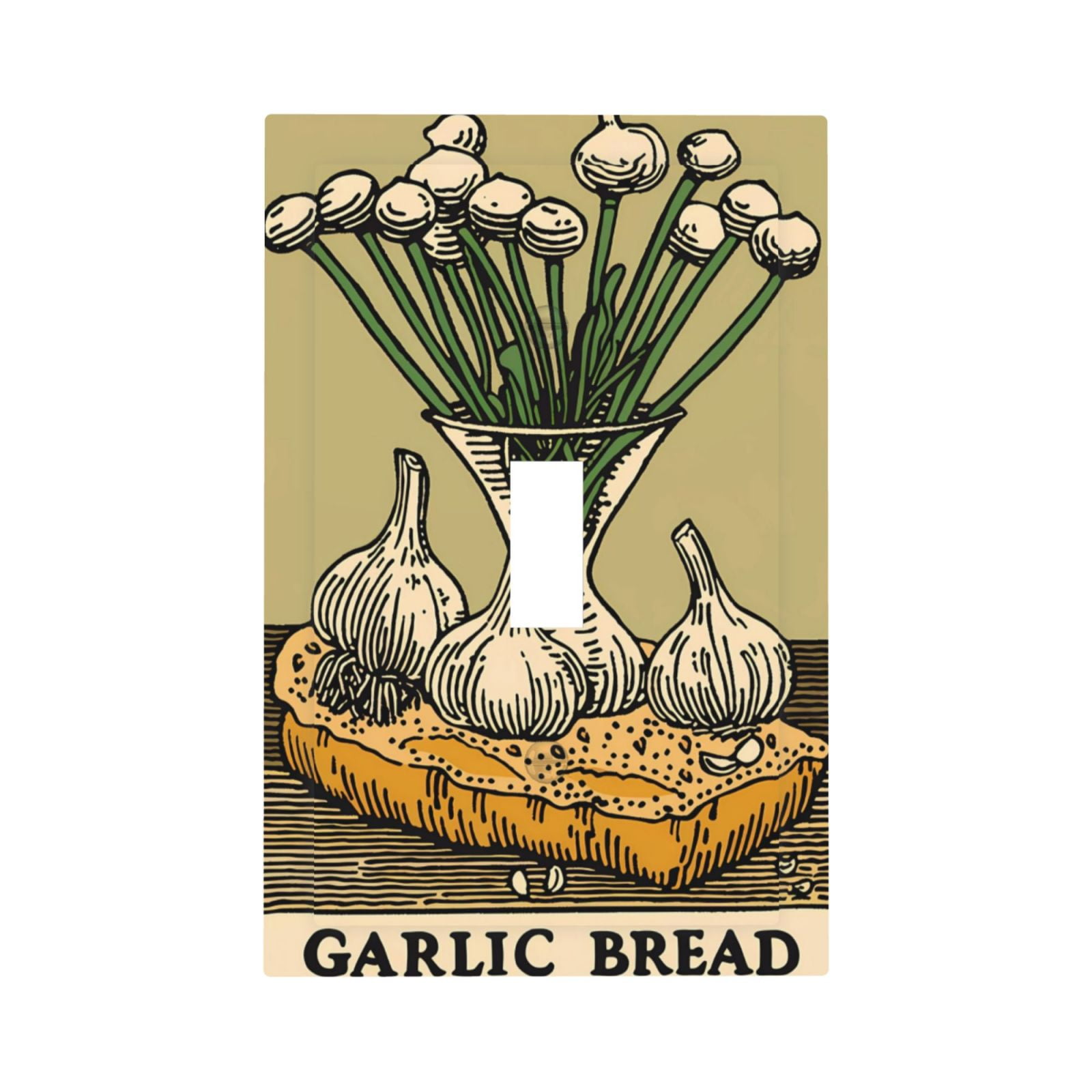 Matuu Vintage Garlic Bread Illustration for Modern Decorative Wall ...