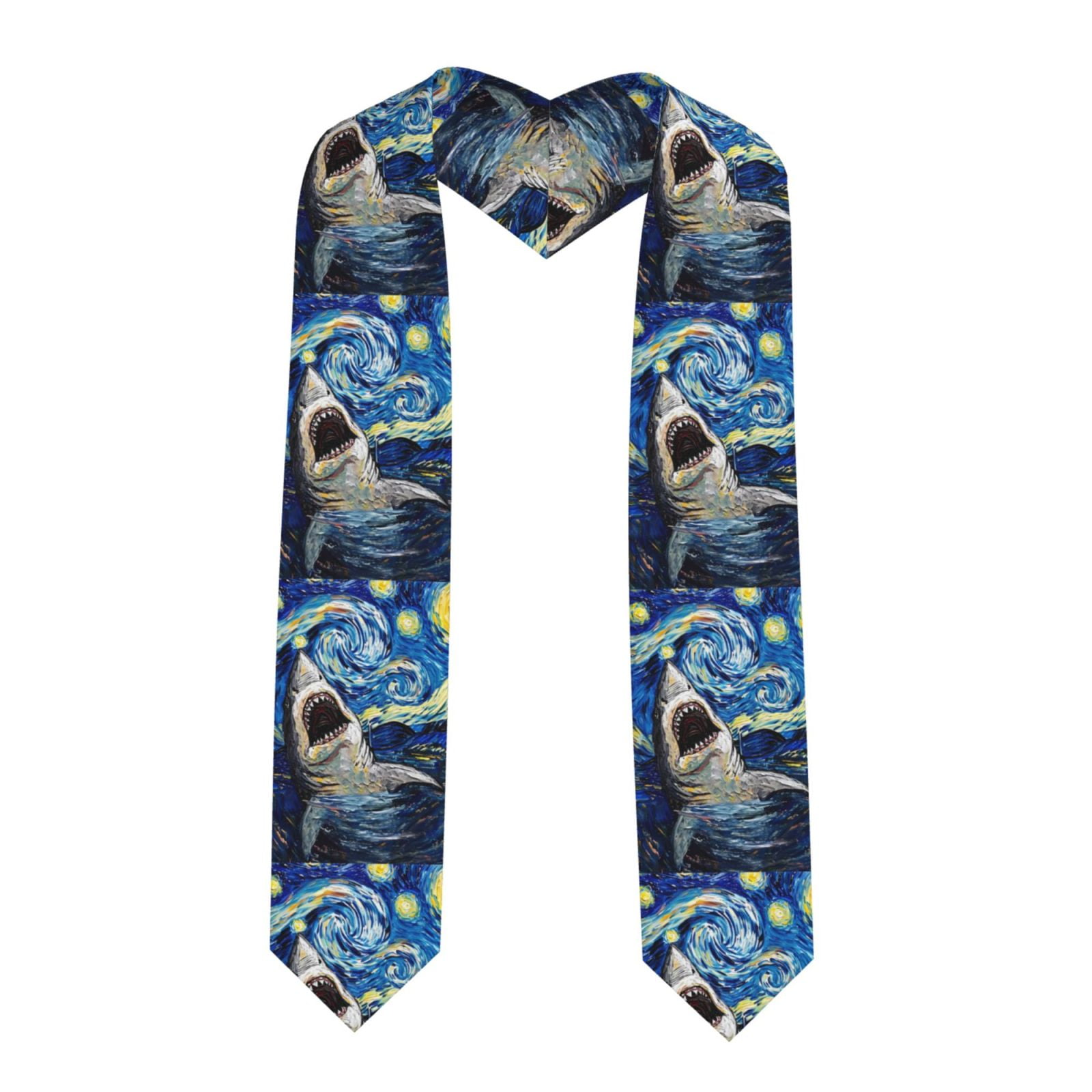 Matuu Vintage Starry Sky Shark for Unisex Adult Graduation Stole 72 ...