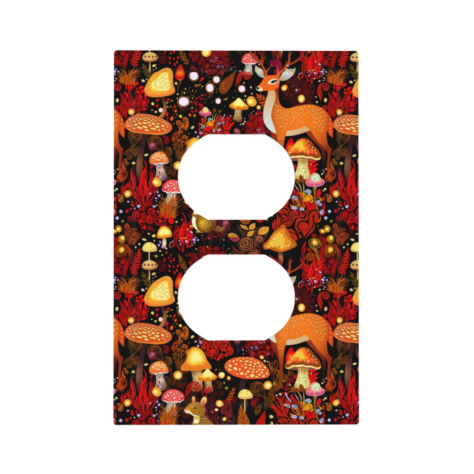 Matuu Warm Forest Plants and Deer for Modern Decorative Wall Plate ...