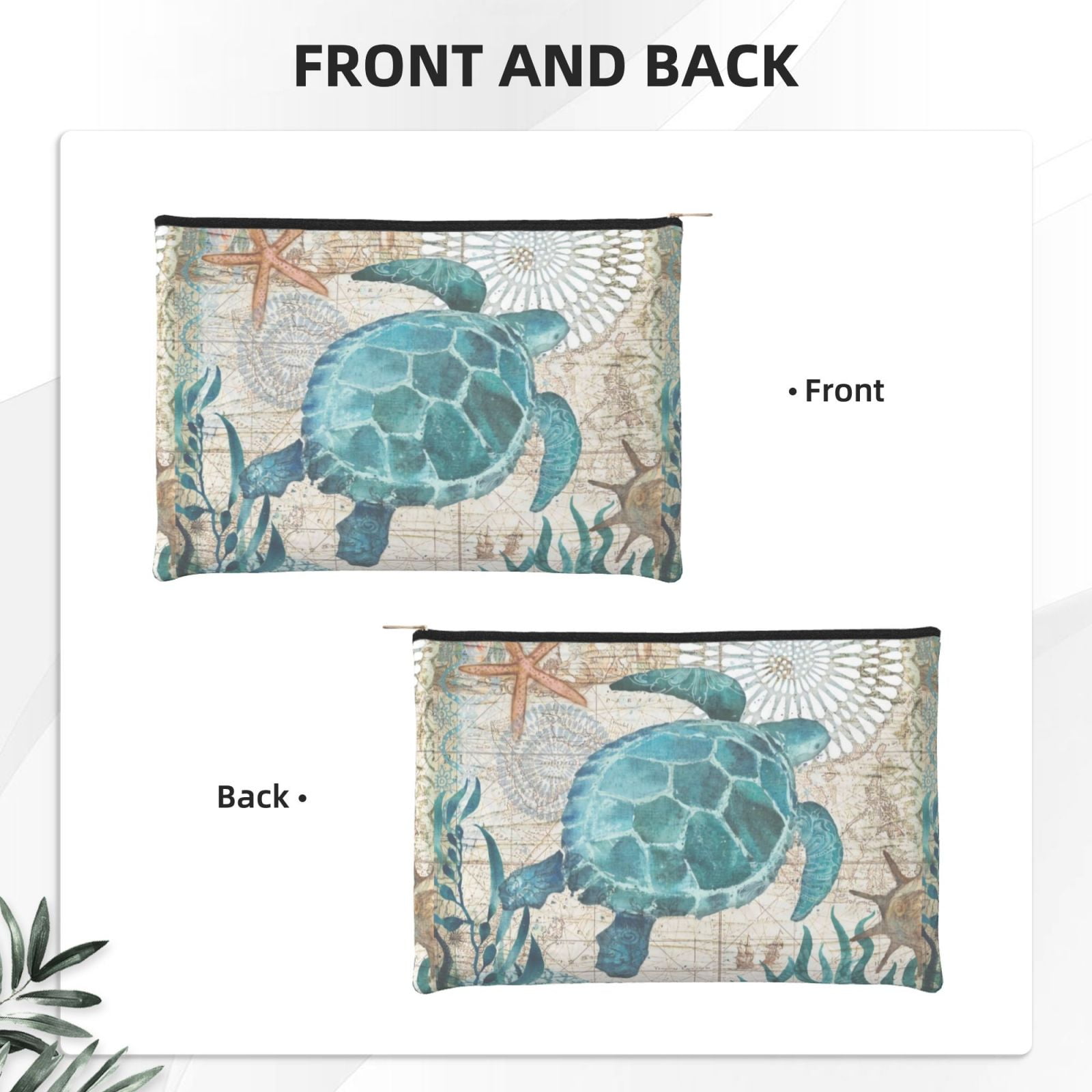 Matuu Watercolor Sea Turtle for Eco-Friendly Paper Reusable Cosmetic ...