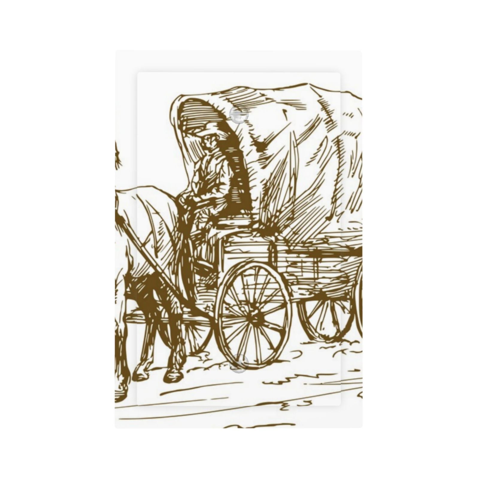 Matuu Western Scenery With Old Wagon for Modern Decorative Wall Plate ...